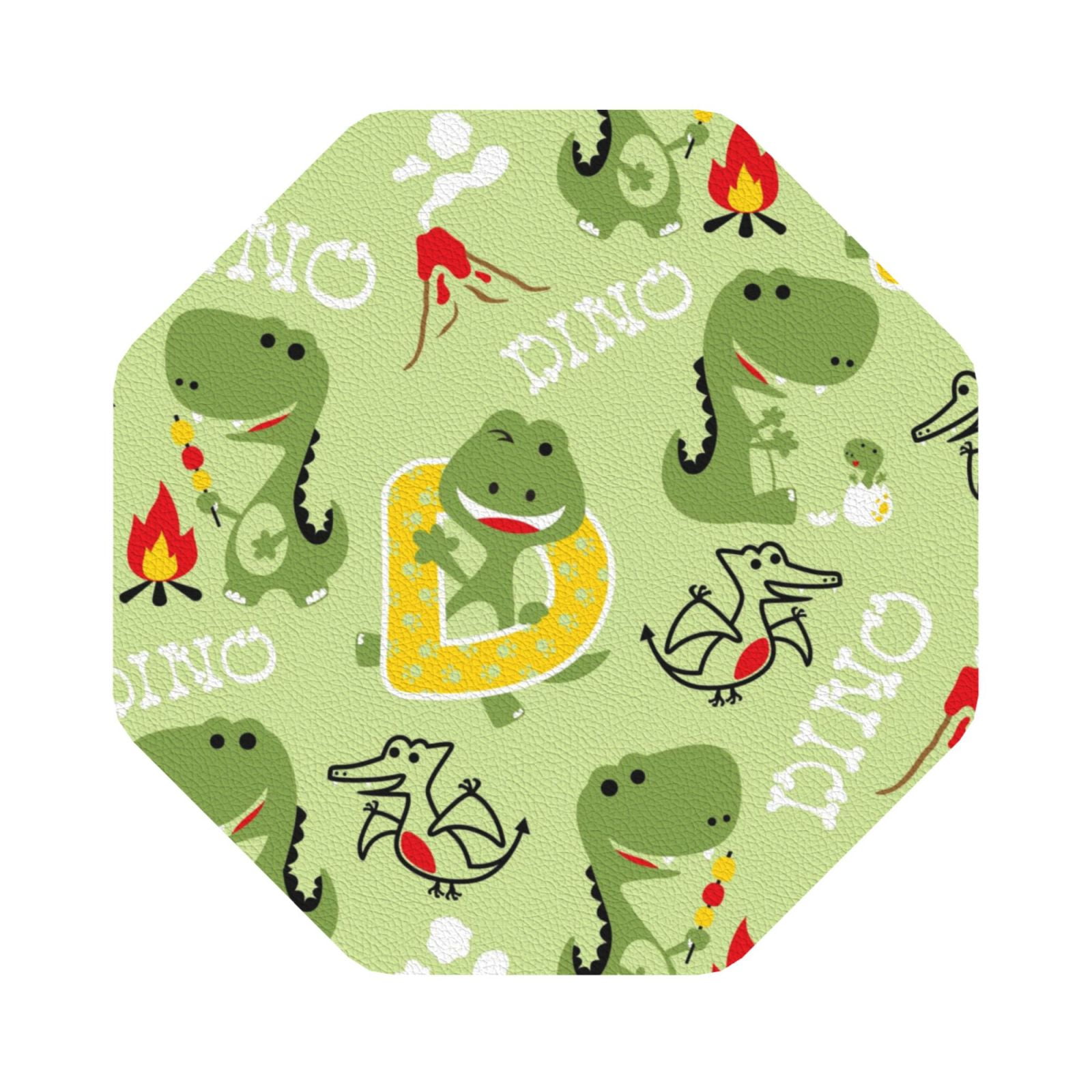 Kll Octagon Drink Coasters Set Of 4,Pu Leather Absorbent Coasters Set ...