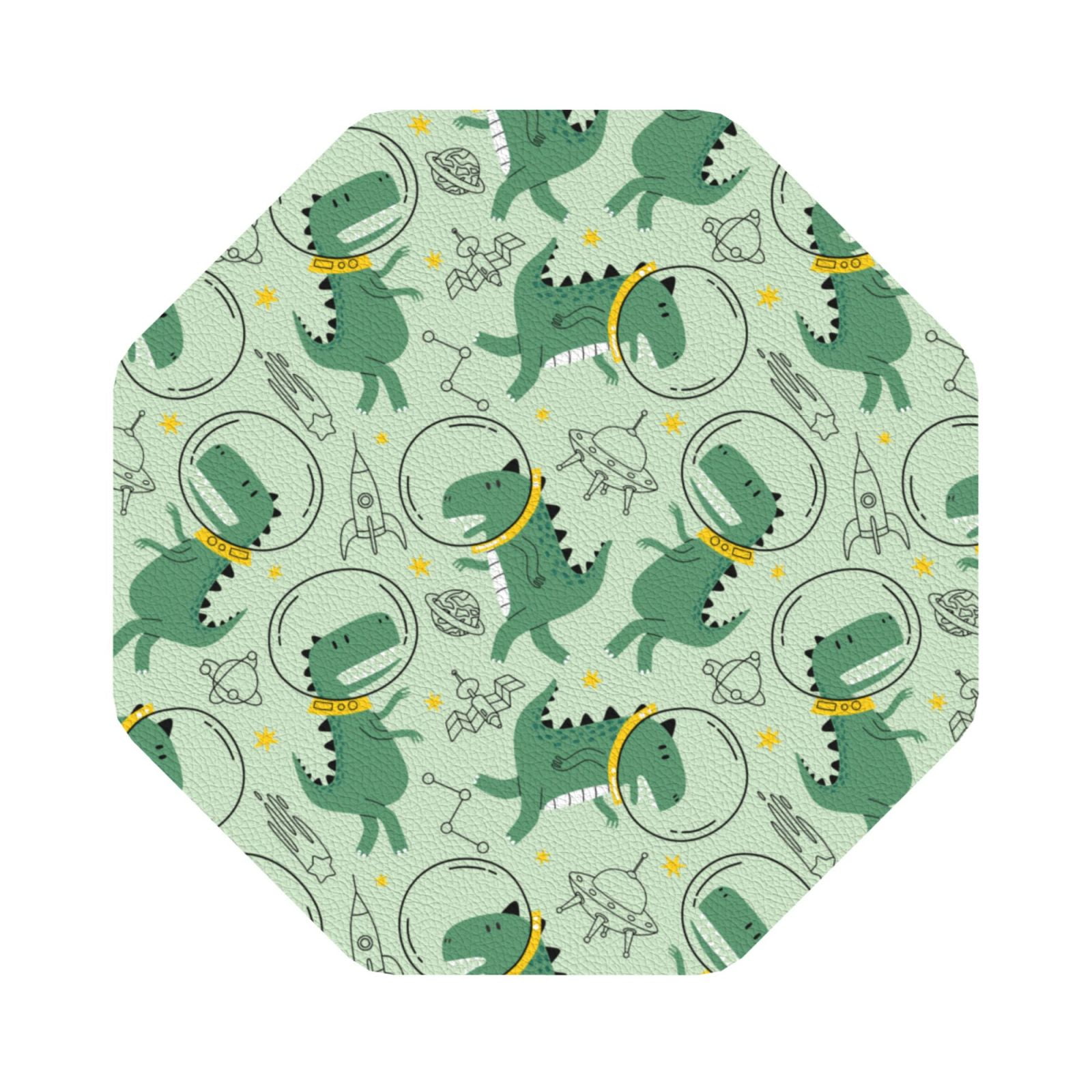 Kll Octagon Drink Coasters Set Of 4,Pu Leather Absorbent Coasters Set ...