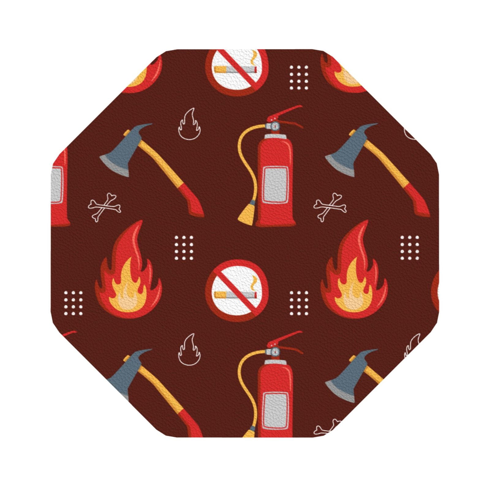 Kll Octagon Drink Coasters Set Of 4,Pu Leather Absorbent Coasters Set ...