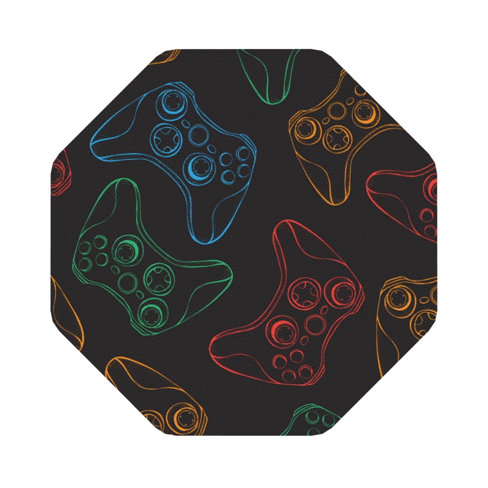 Kll Octagon Drink Coasters Set Of 4,Pu Leather Absorbent Coasters Set ...