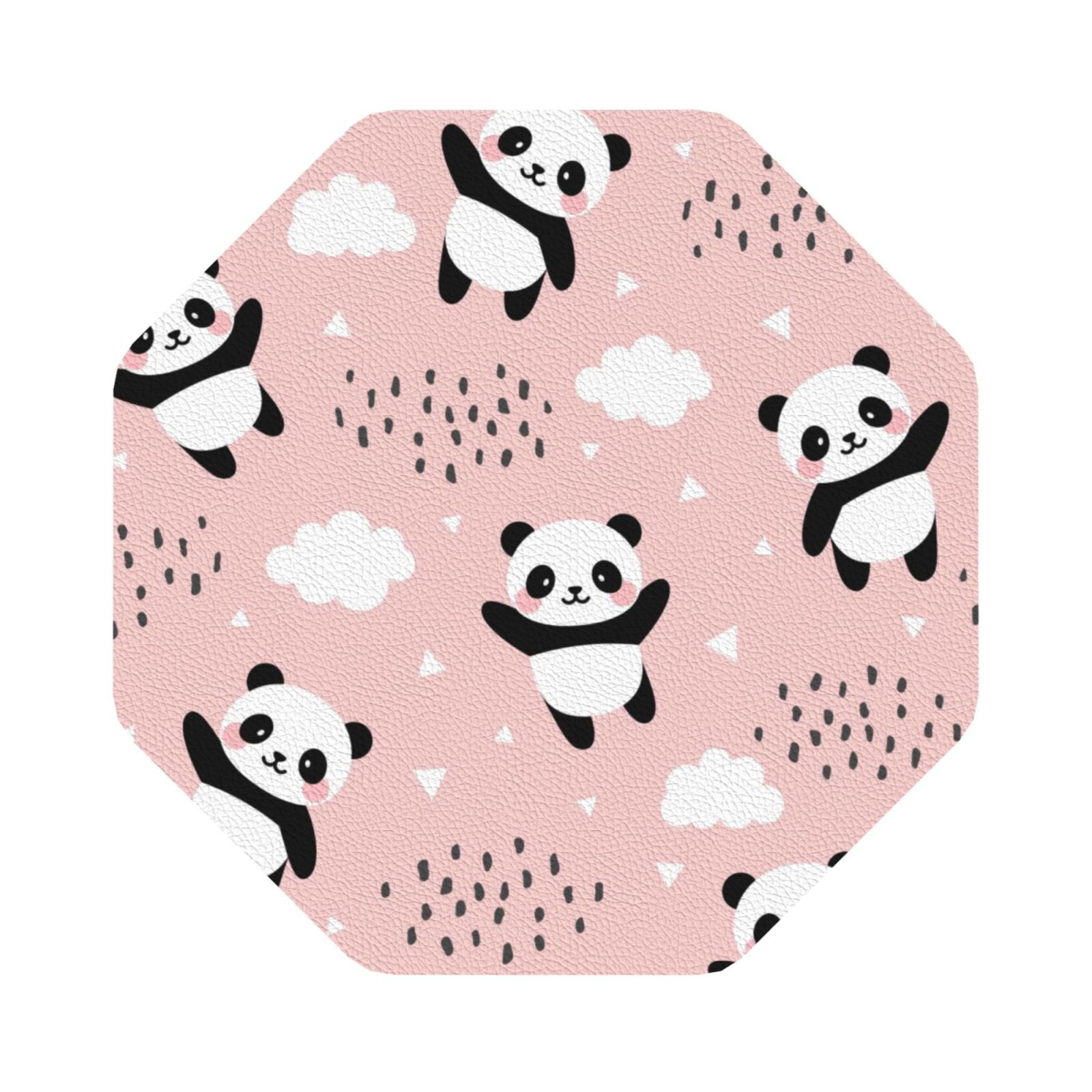 Kll Octagon Drink Coasters Set Of 4,Pu Leather Absorbent Coasters Set ...