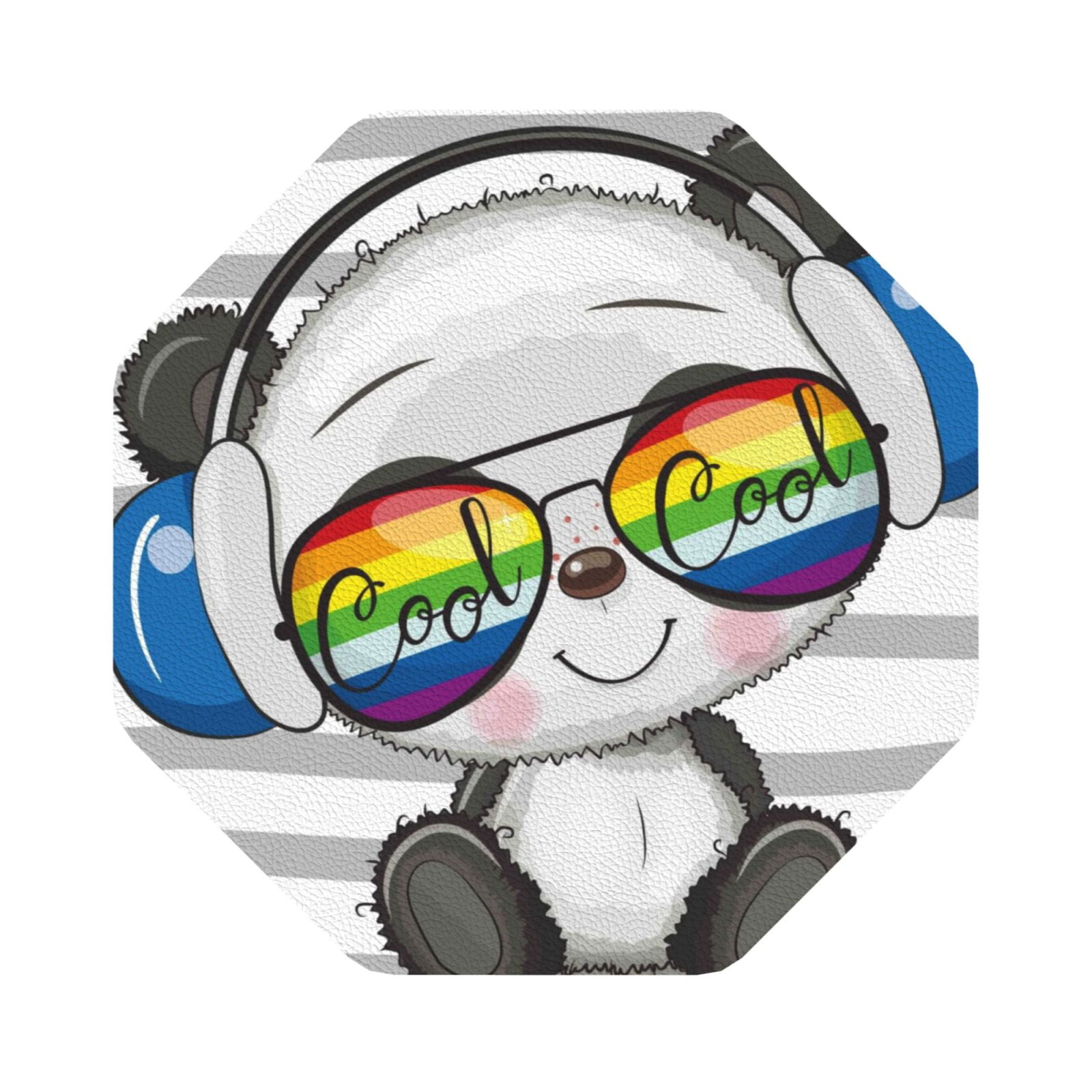 Kll Octagon Drink Coasters Set Of 4,Pu Leather Absorbent Coasters Set ...