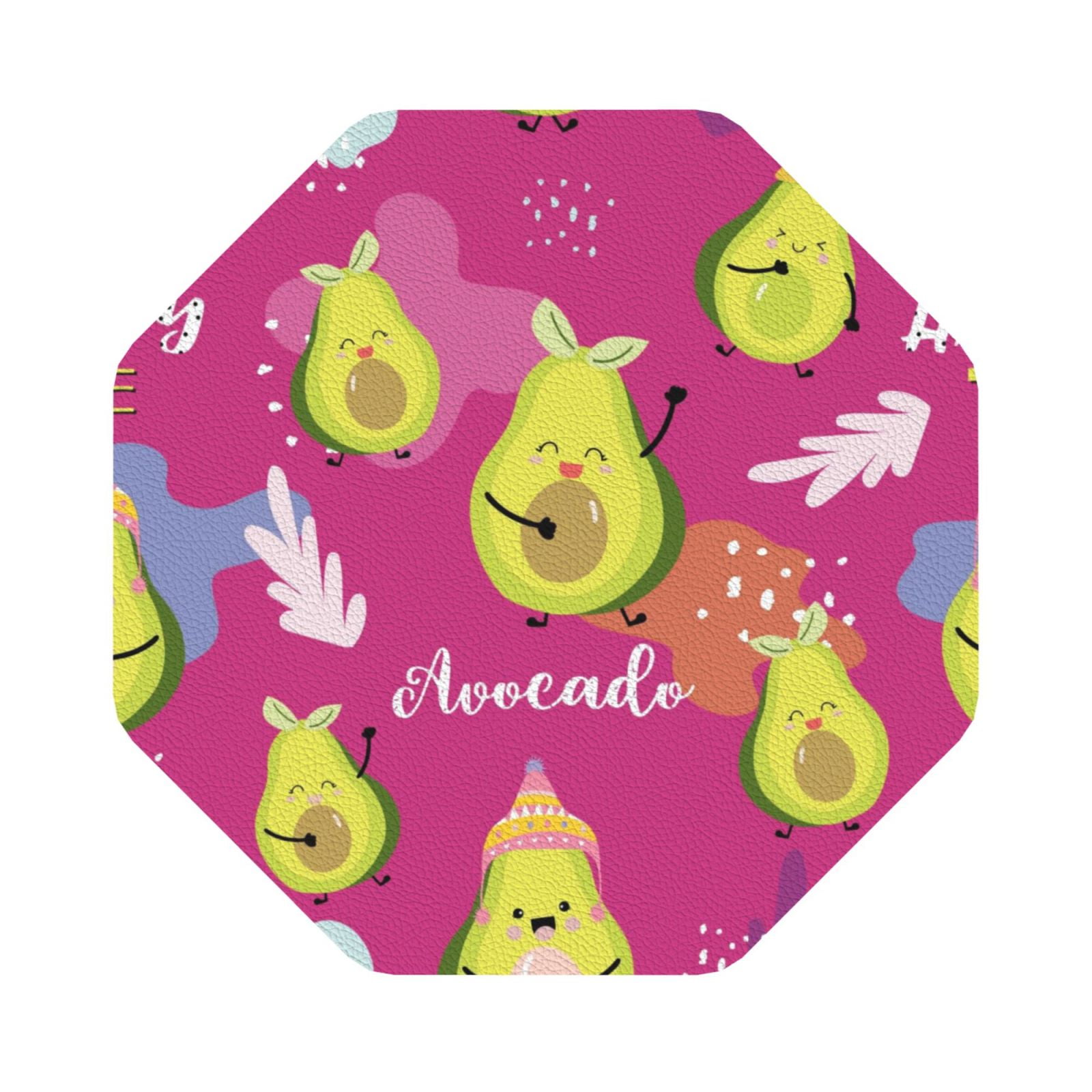 Kll Octagon Drink Coasters Set Of 4,Pu Leather Absorbent Coasters Set ...