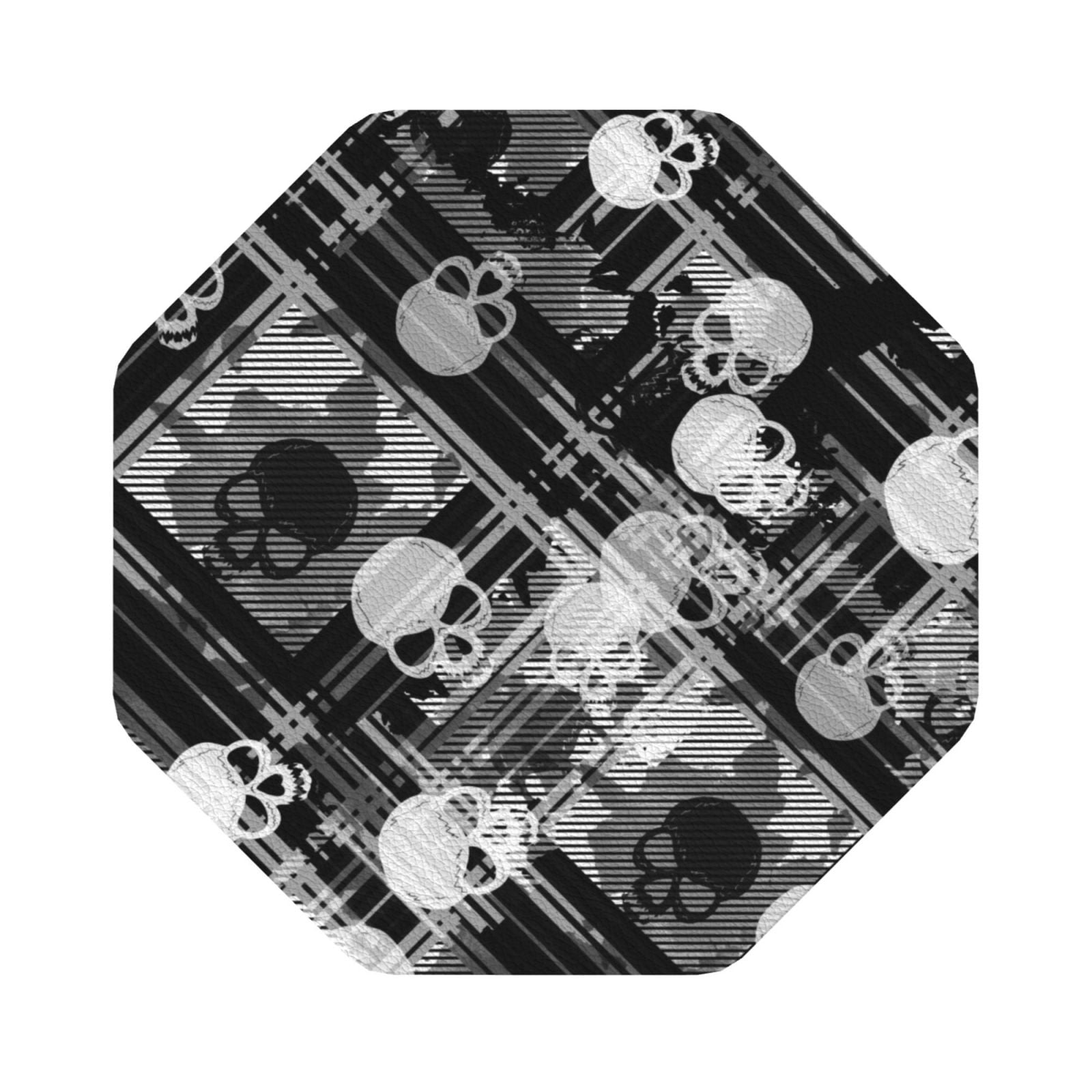 Kll Octagon Drink Coasters Set Of 4,Pu Leather Absorbent Coasters Set ...