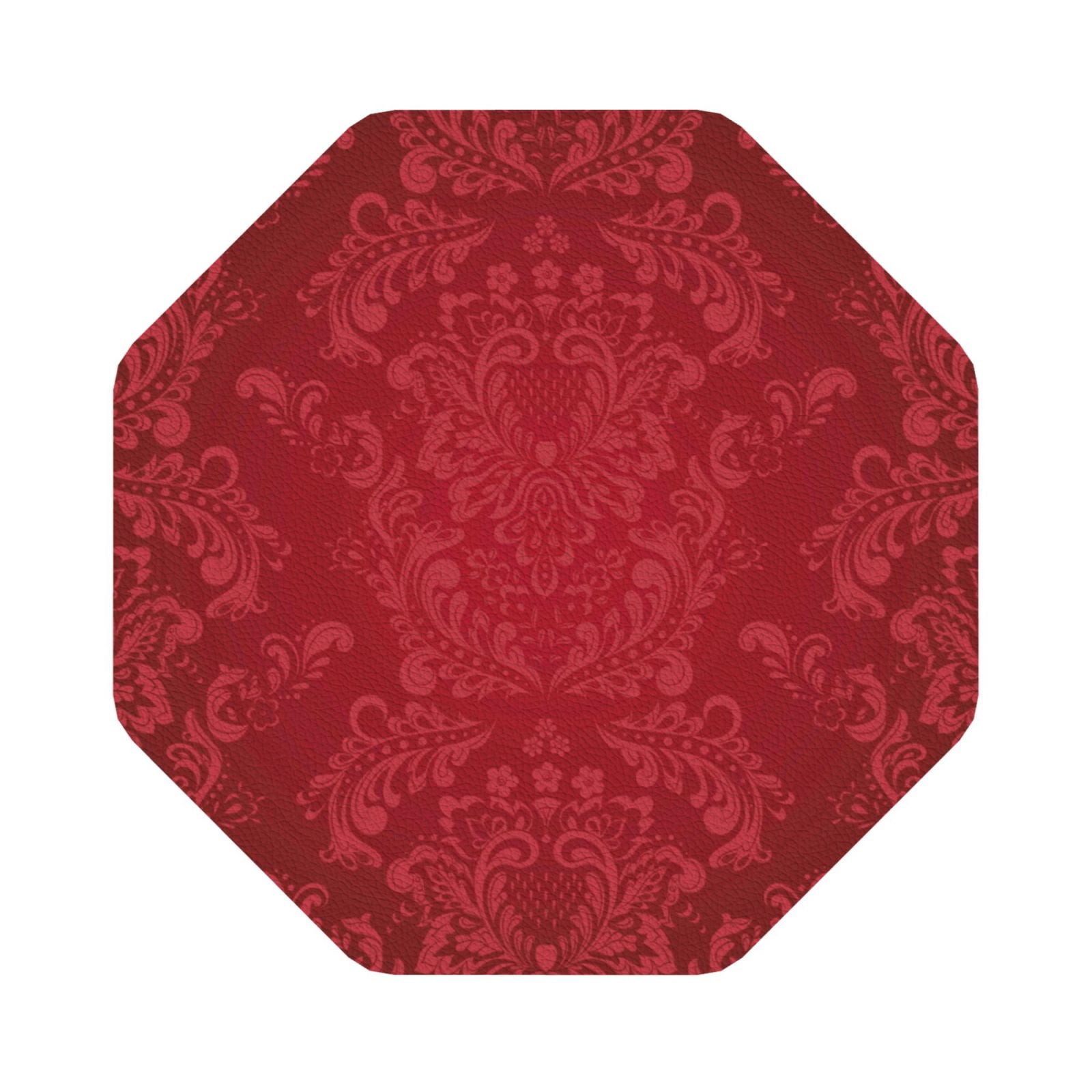 Kll Octagon Drink Coasters Set Of 4,Pu Leather Absorbent Coasters Set ...