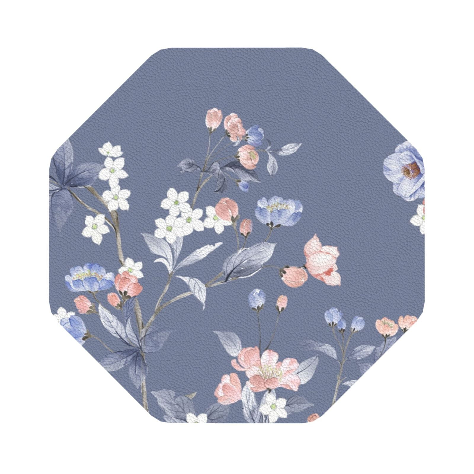 Kll Octagon Drink Coasters Set Of 4,Pu Leather Absorbent Coasters Set ...