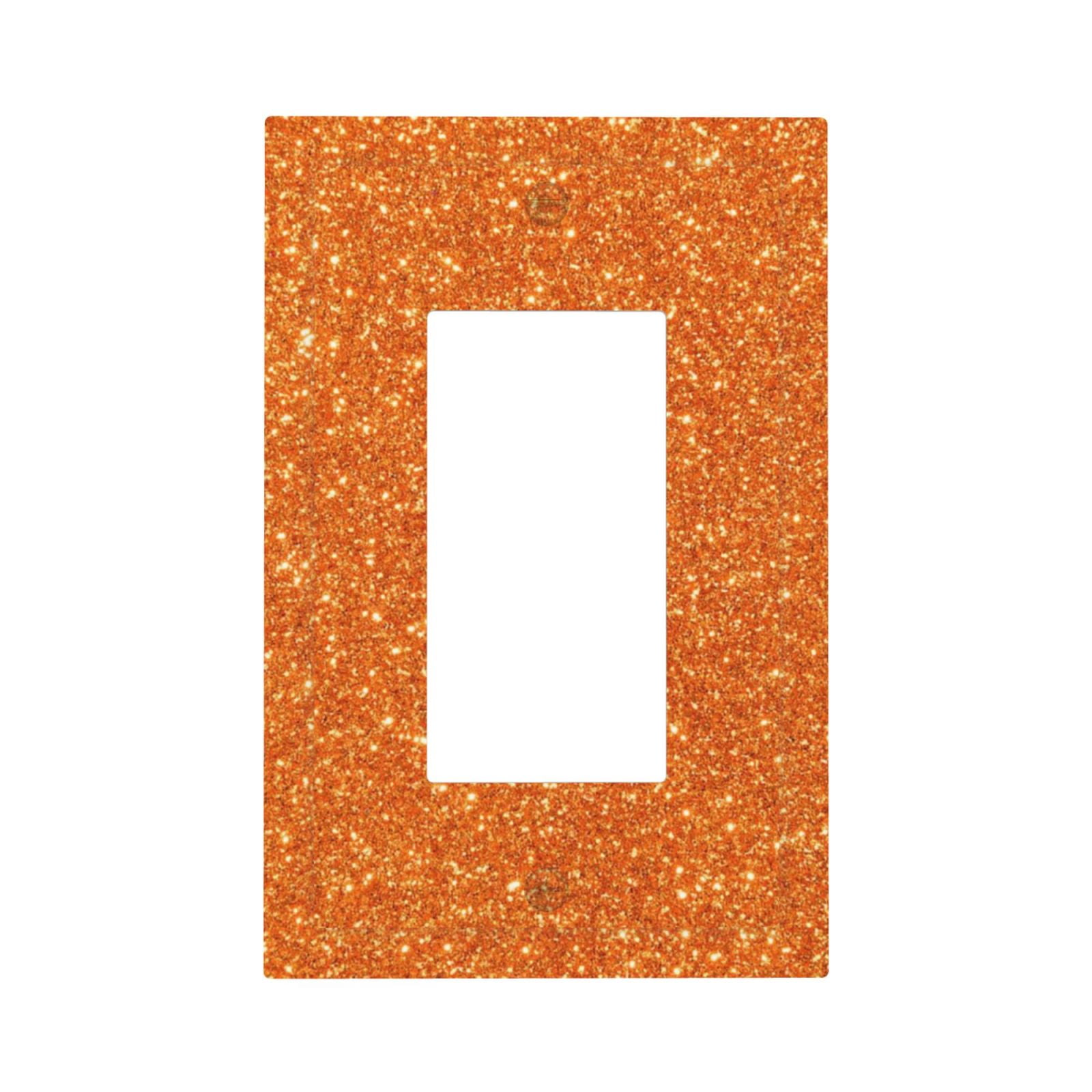 Kll Orange Glitter Wall Plate,Gloss Finish,Standard Size 1 - 5" X 3 ...