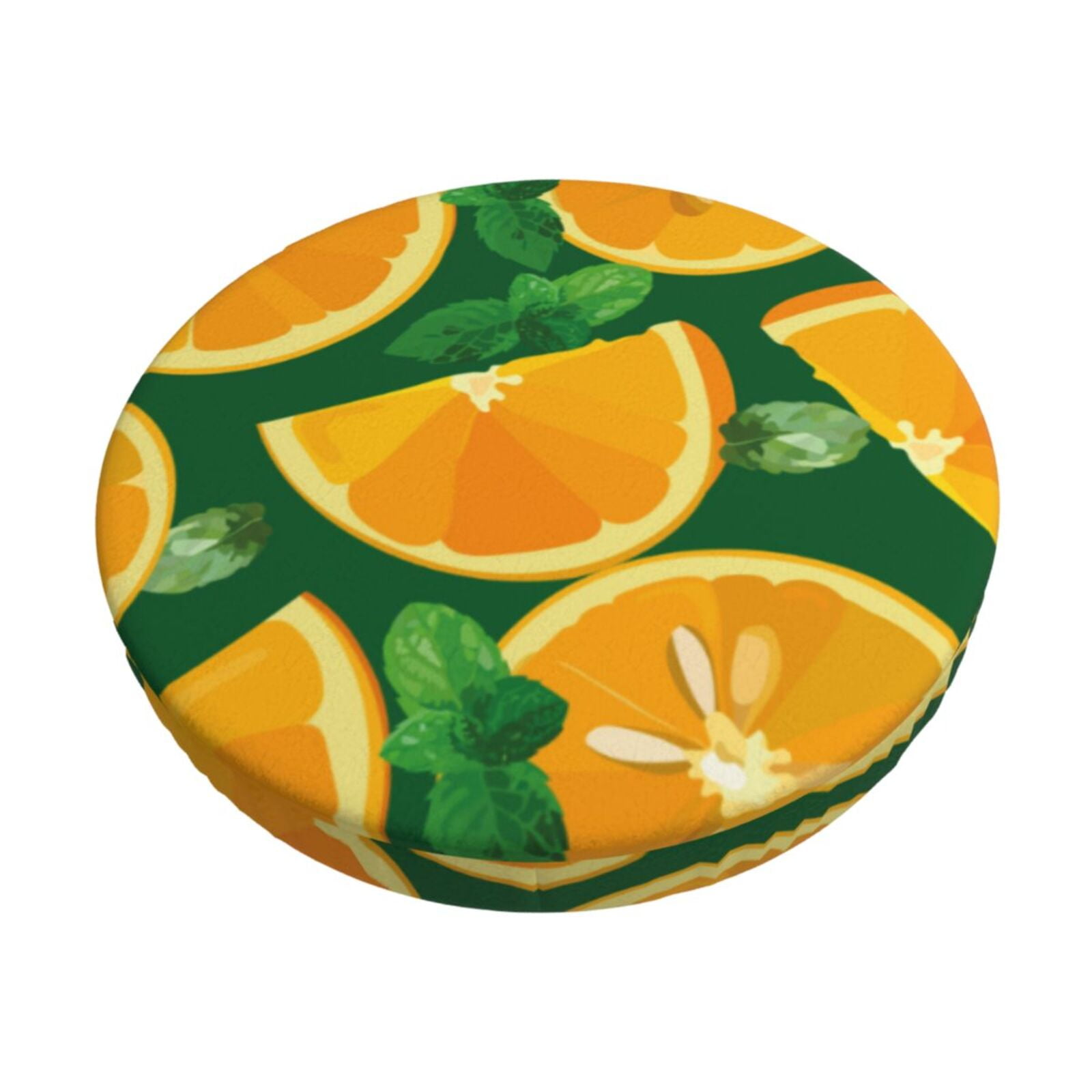 Kll Orange Round Bar Chair Cushion Cover 13 Inch,Bar Stool Protector ...