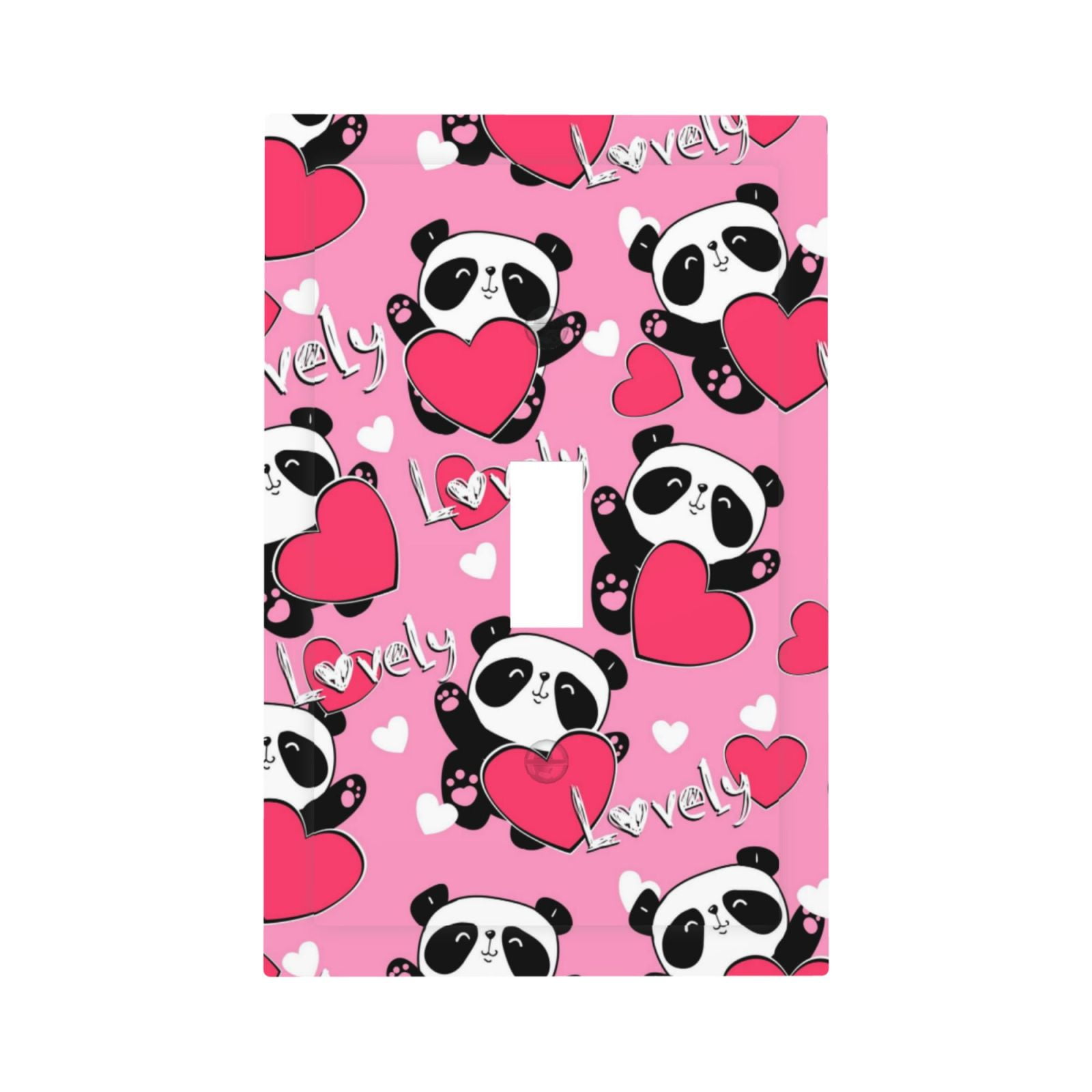 Kll Panda Heart Valentine Pink Wall Plate,Gloss Finish,Standard Size 1 ...