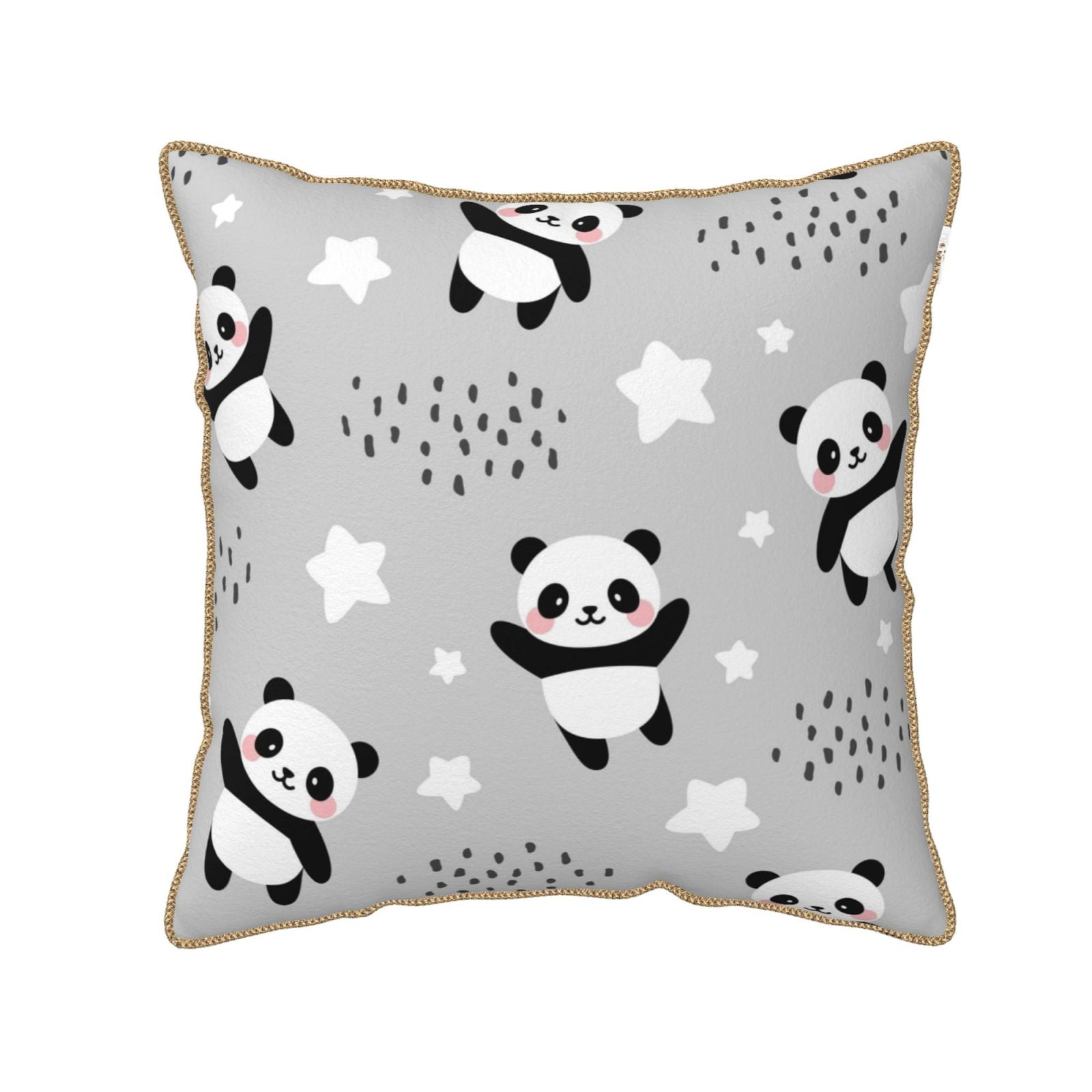 Kll Pandasbetween Clouds And Stars Decorative Throw Pillow Covers Velvet Soft For Couch Sofa ...