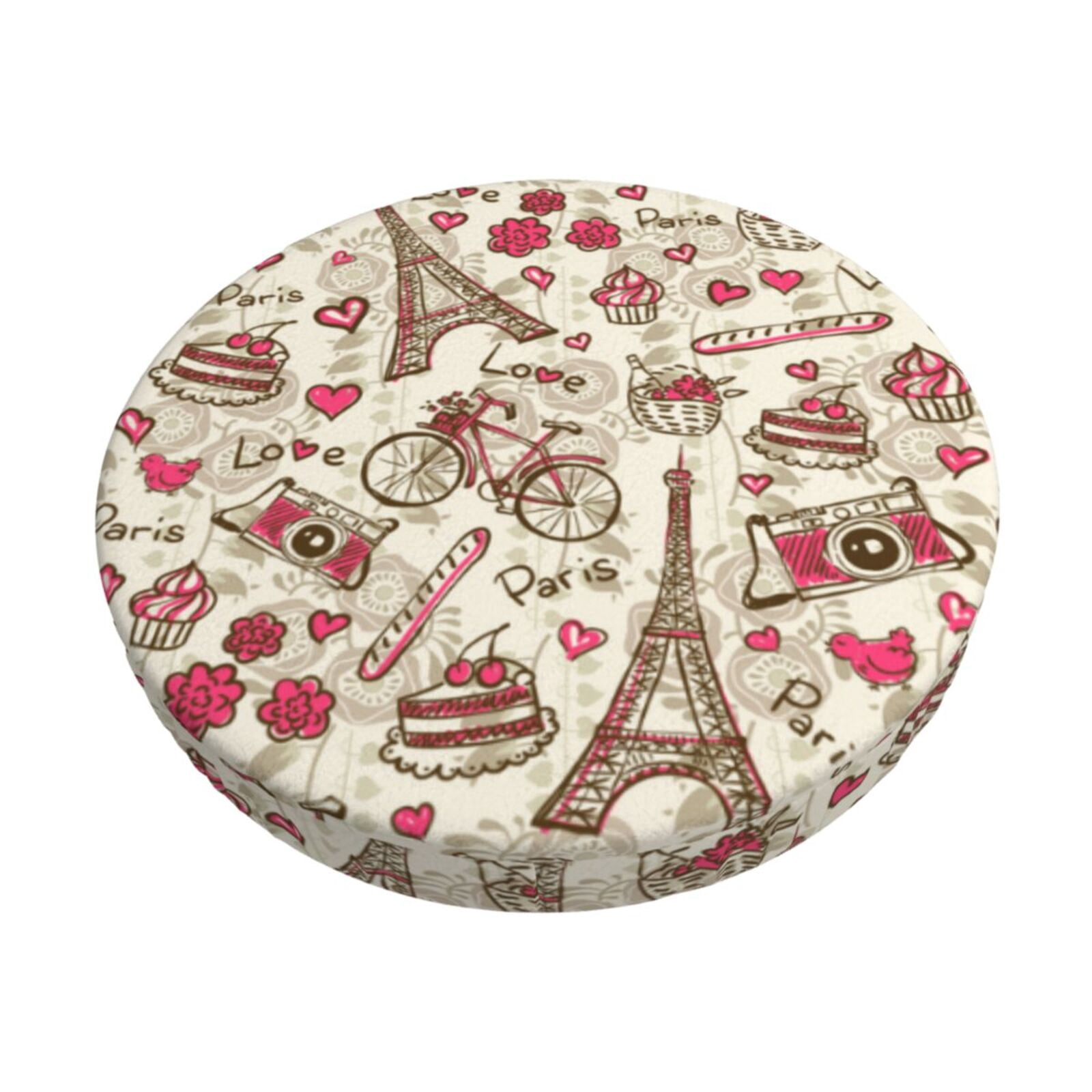 Kll Paris Vintage Round Bar Chair Cushion Cover 12 Inch,Bar Stool ...