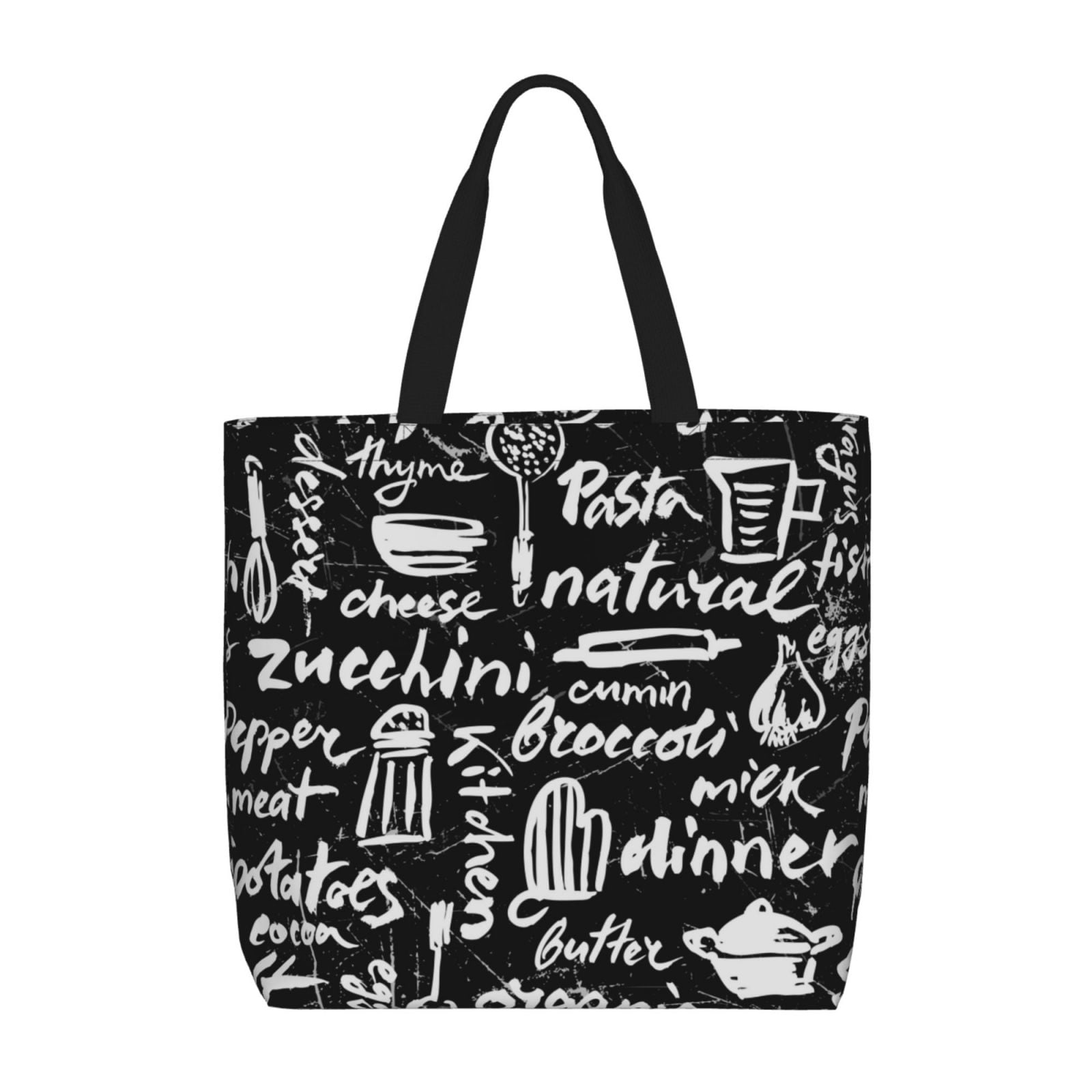 Kll Pasta Bacon Pattern Aesthetic Tote Bag For Women Beach Bag Shopping ...