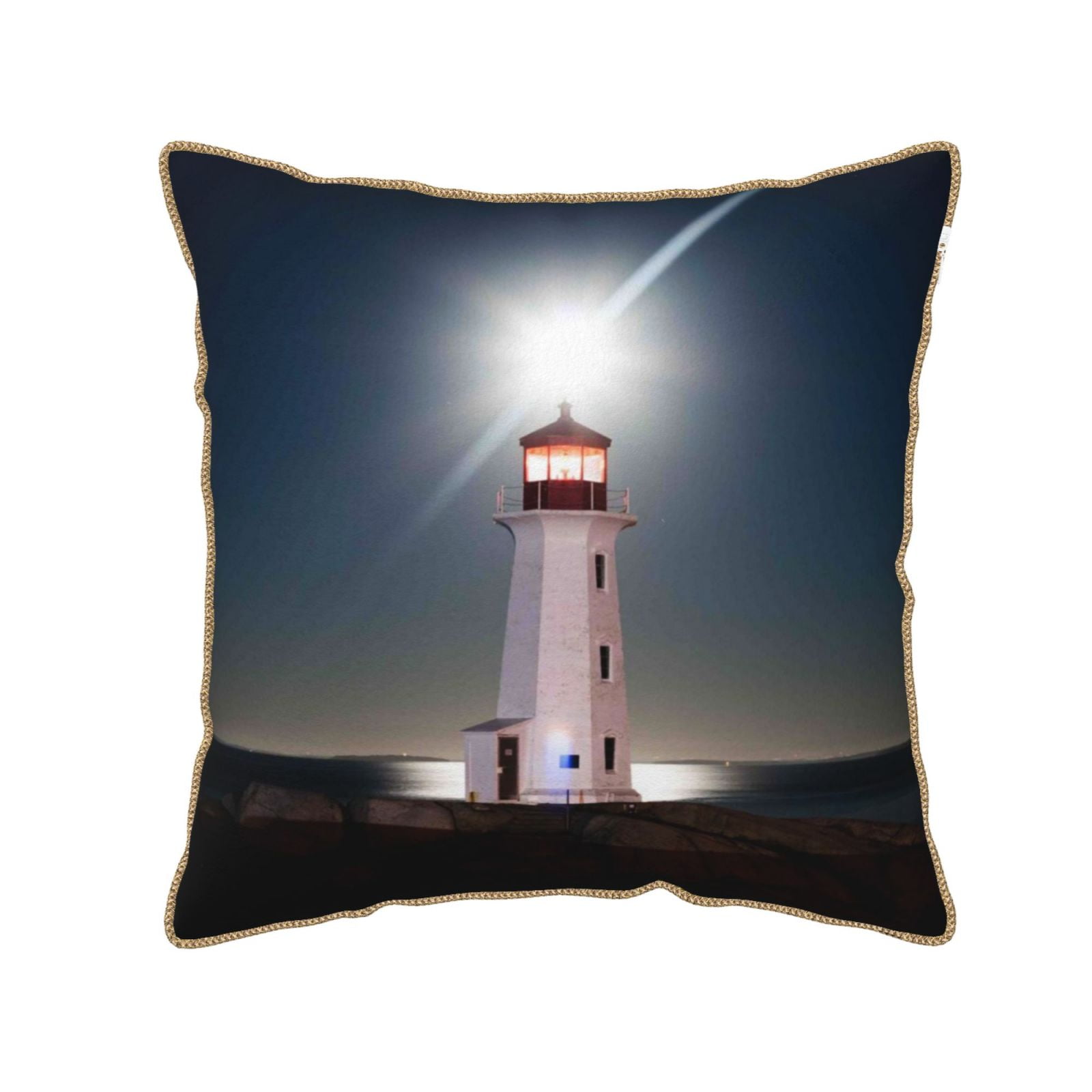 Kll Peggy'S Cove Lighthouse Decorative Throw Pillow Covers Velvet Soft ...