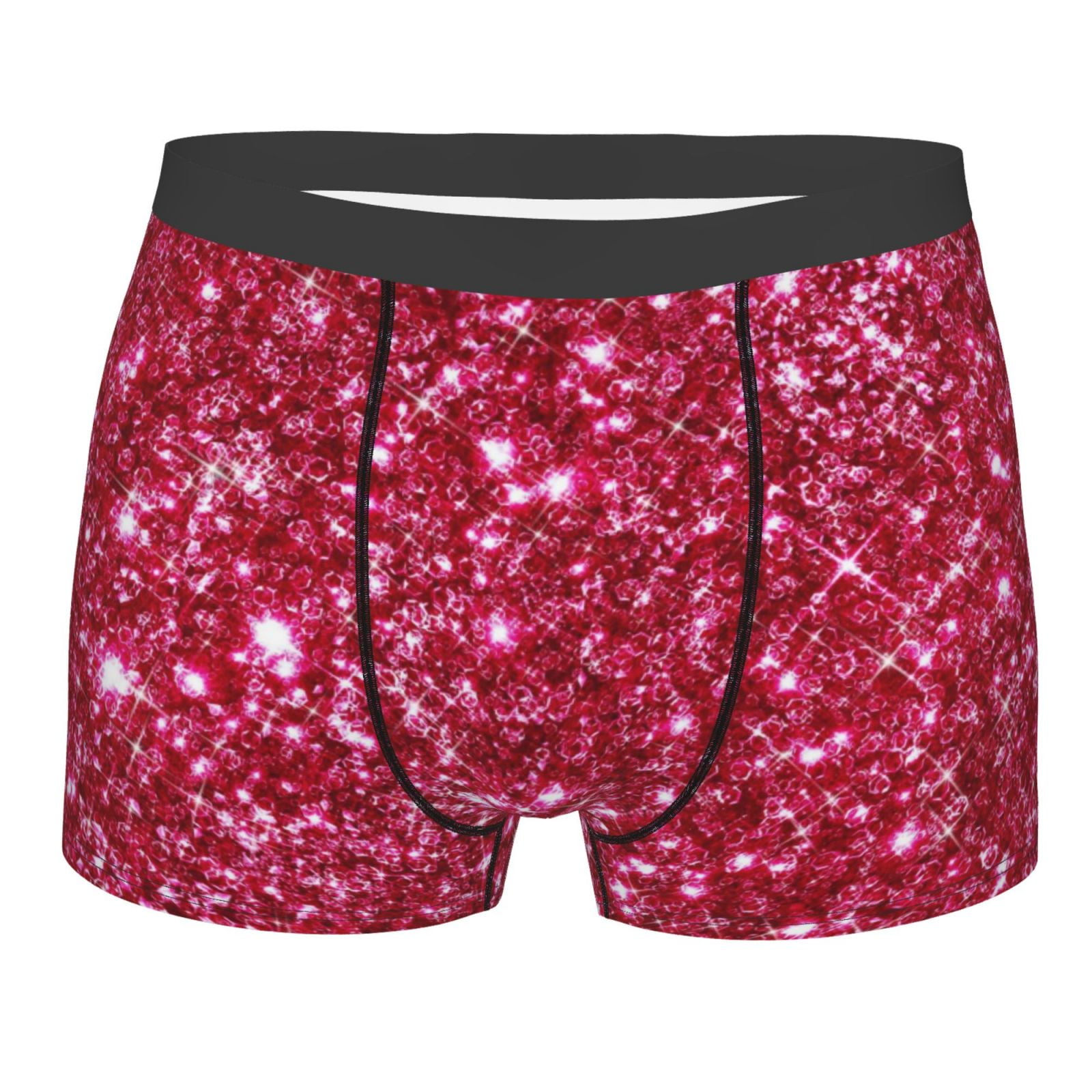 Kll Pink Glitter Men'S Cotton Boxer Briefs Underwear-Large - Walmart.com