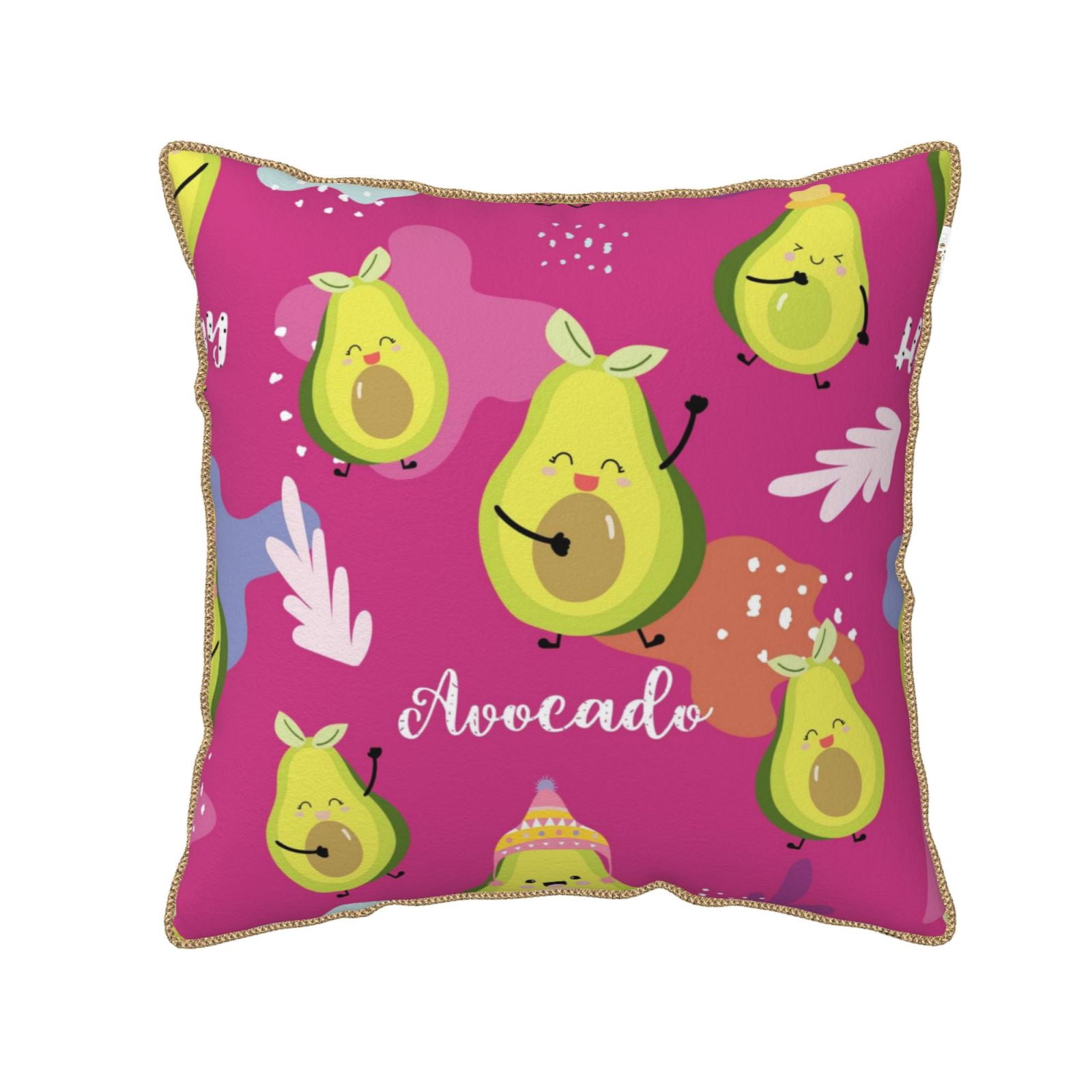 Kll Pink Green Avocado Decorative Throw Pillow Covers Velvet Soft For ...