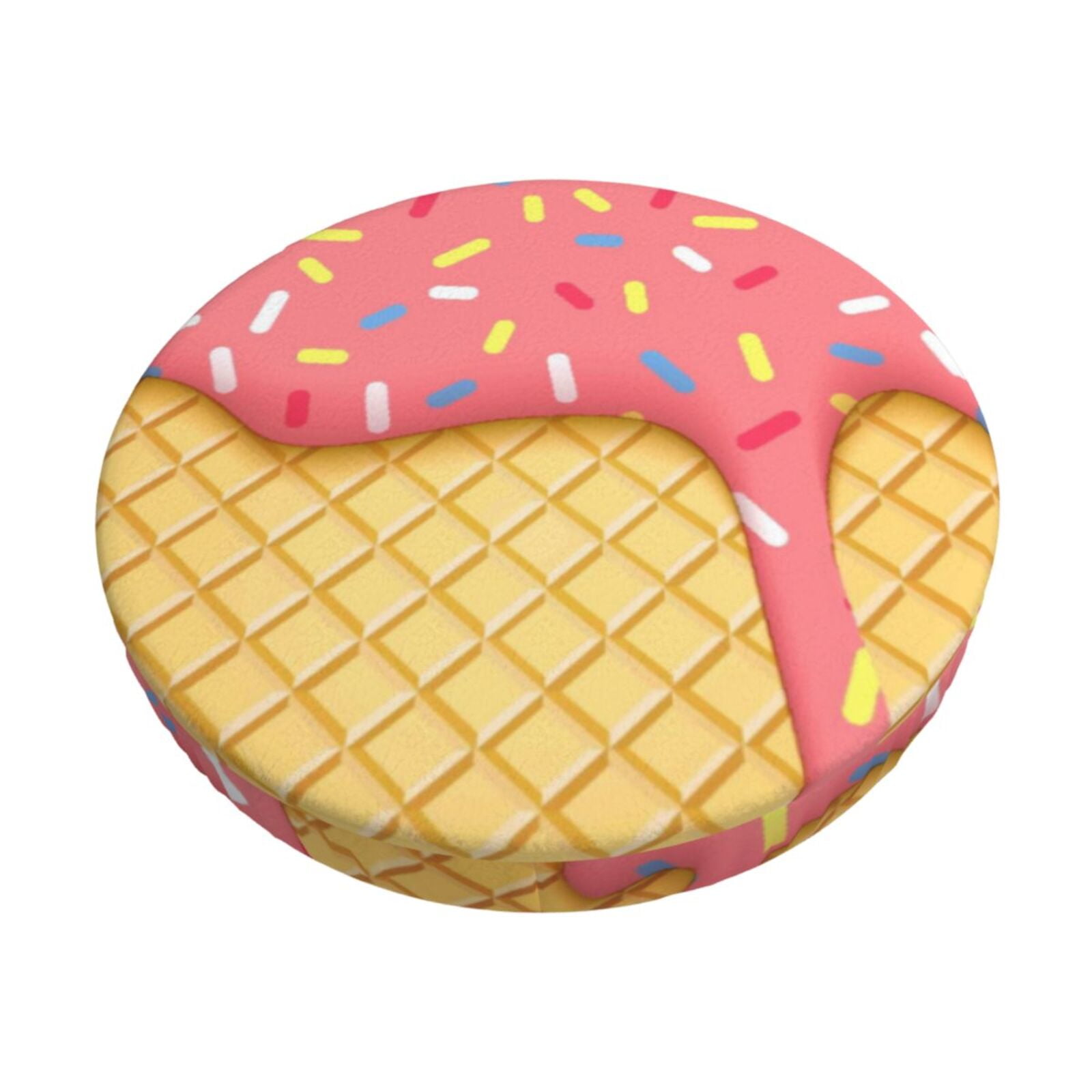 Kll Pink Ice Cream Round Bar Chair Cushion Cover 12 Inch,Bar Stool ...