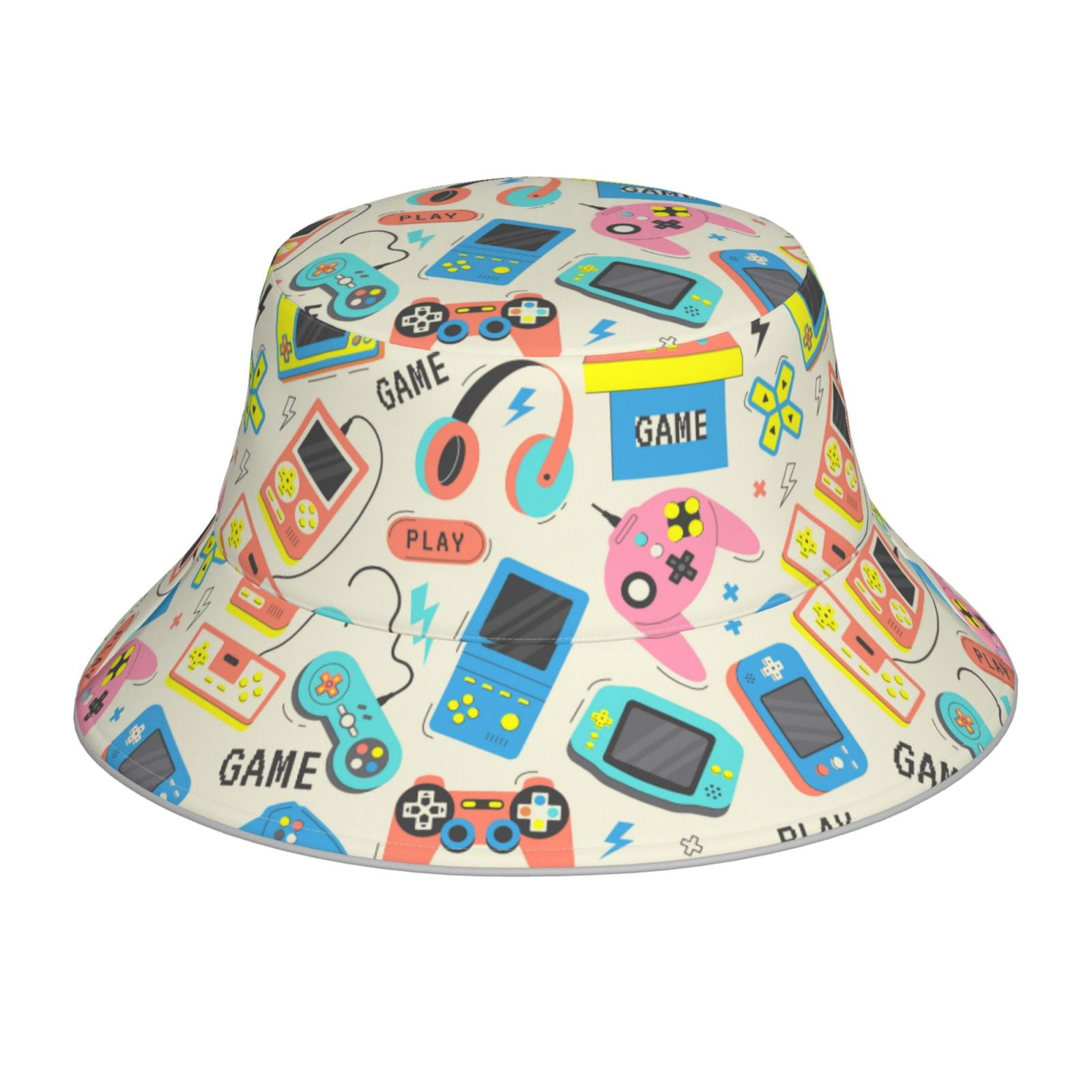 Kll Playing Video Games Bucket Hat For Women Men Packable Travel Beach ...