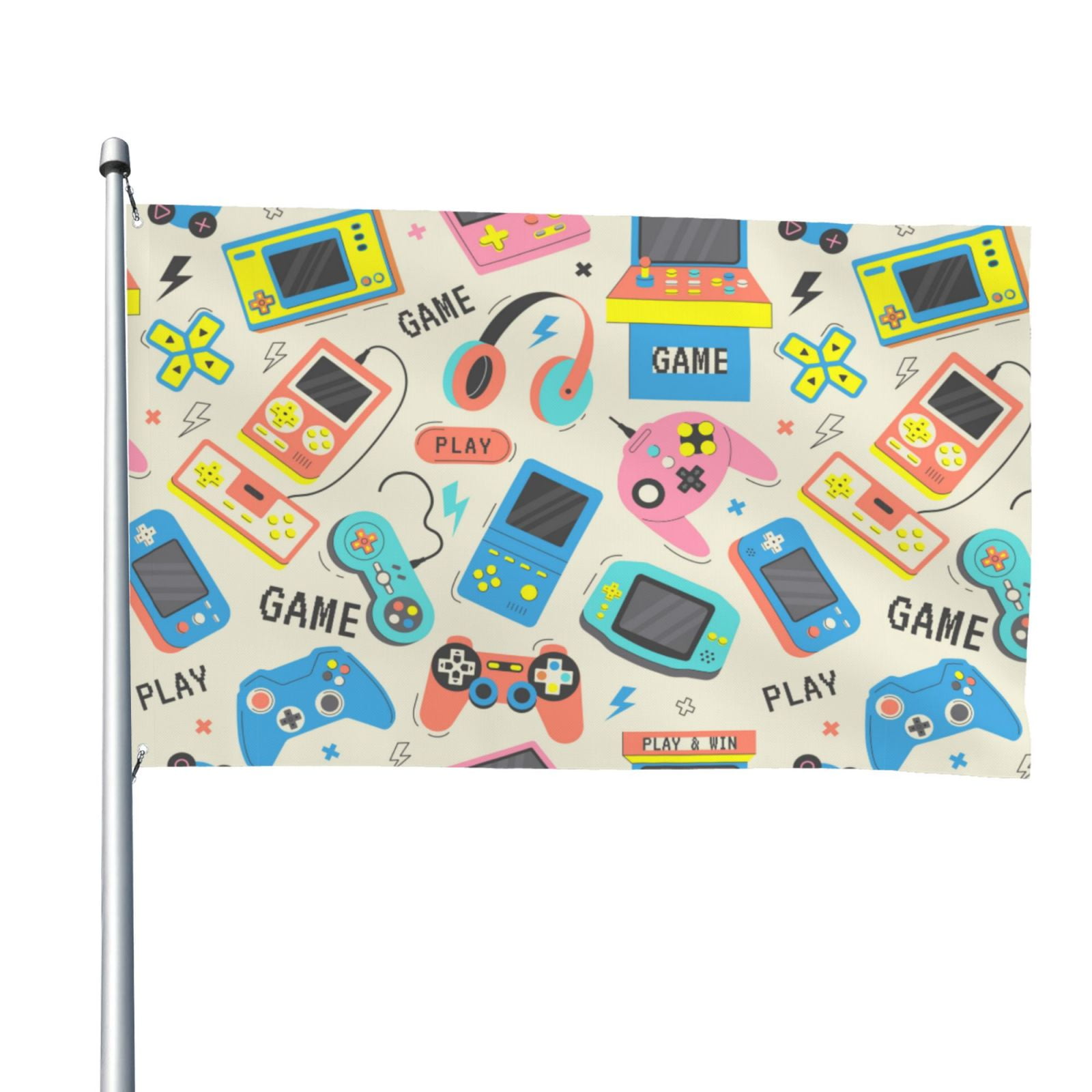 Kll Playing Video Games Flag 4x6 Ft Parade Party Flag Outdoor Flag ...