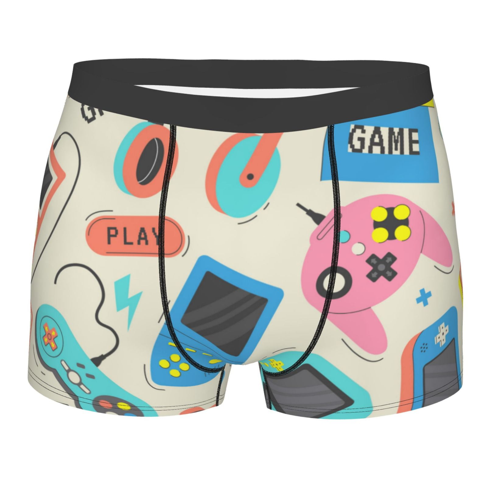 Kll Playing Video Games Men'S Cotton Boxer Briefs Underwear-Small ...