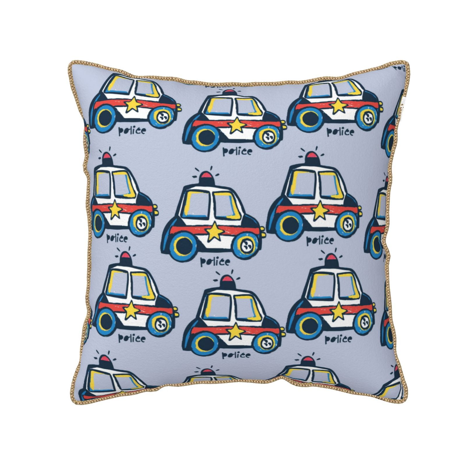 Kll Police Car Decorative Throw Pillow Covers Velvet Soft For Couch ...