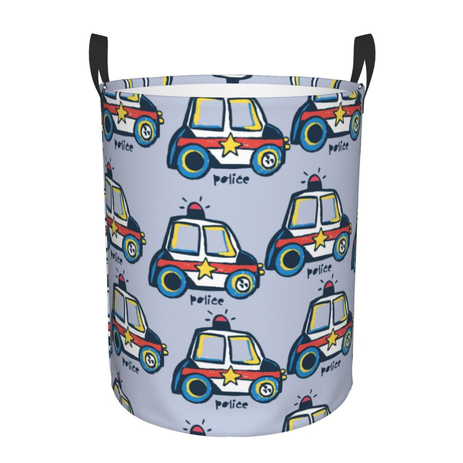 Kll Police Car Waterproof Foldable Laundry Hamper Bucket With Handles ...