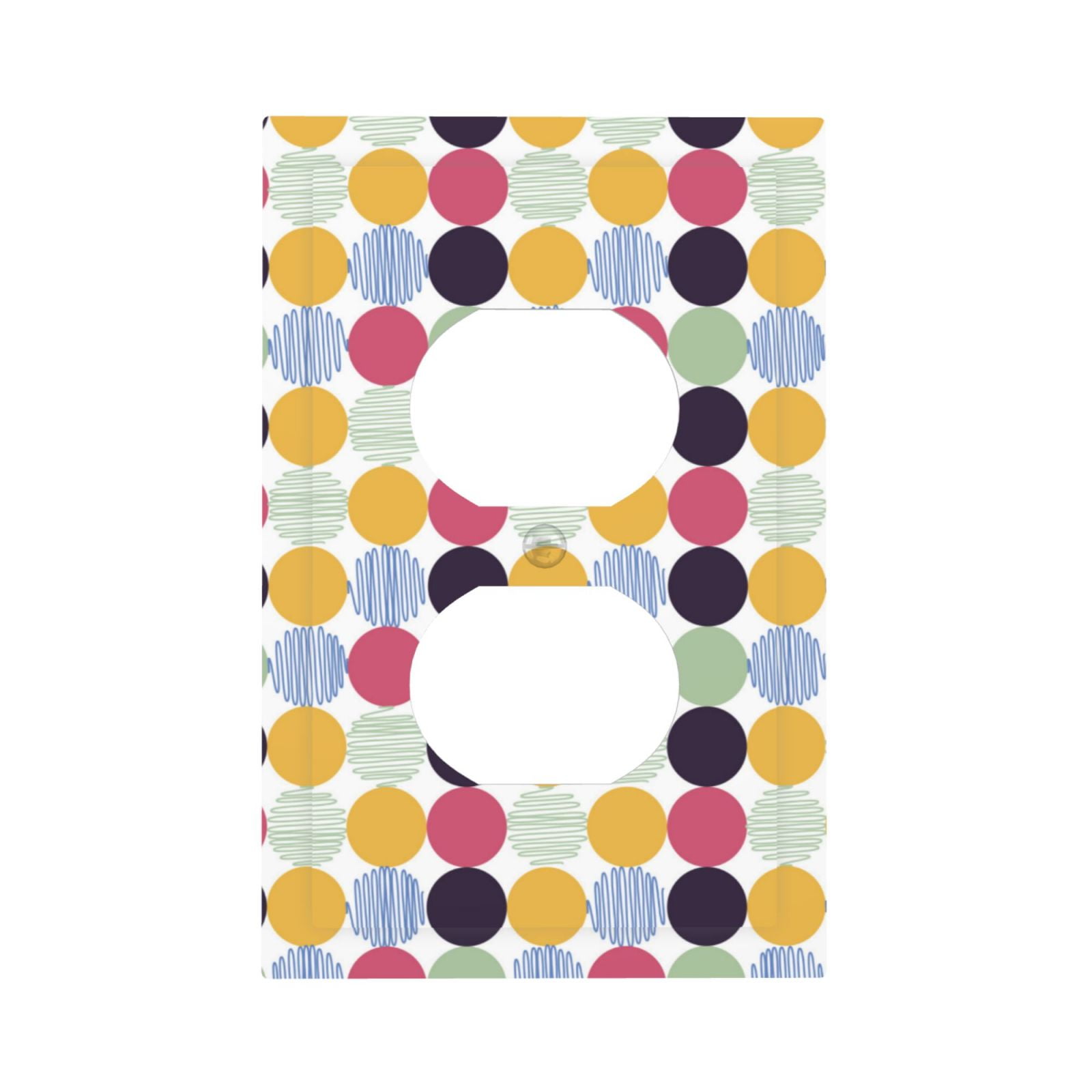 Kll Polka Dot Wall Plate,Gloss Finish,Standard Size 1 - 5" X 3 ...