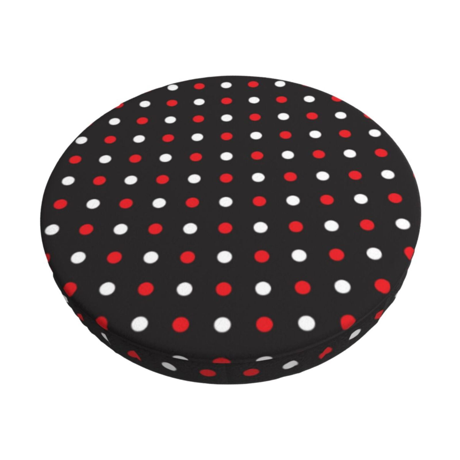 Kll Red And White Polka Dots Round Bar Chair Cushion Cover 13 Inch,Bar ...