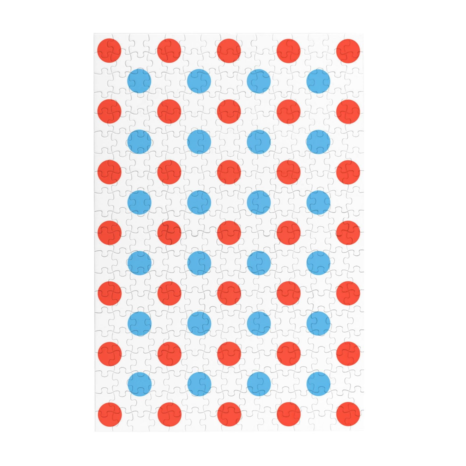 Kll Red Blue Polka Dots - 300 Piece Jigsaw Puzzle For Adult And ...