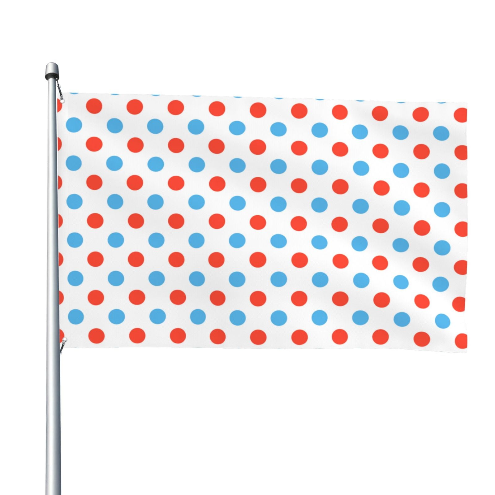 Kll Red Blue Polka Dots Flag 4x6 Ft Parade Party Flag Outdoor Flag ...