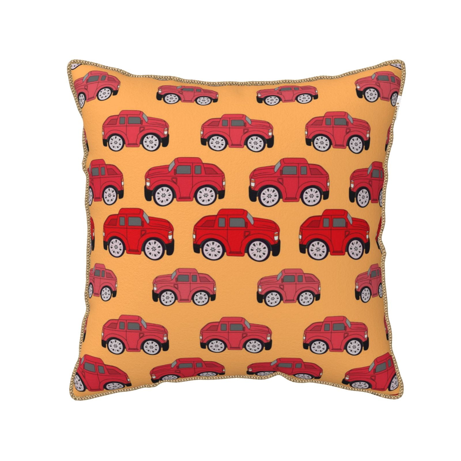 Kll Red Cars Decorative Throw Pillow Covers Velvet Soft For Couch Sofa ...
