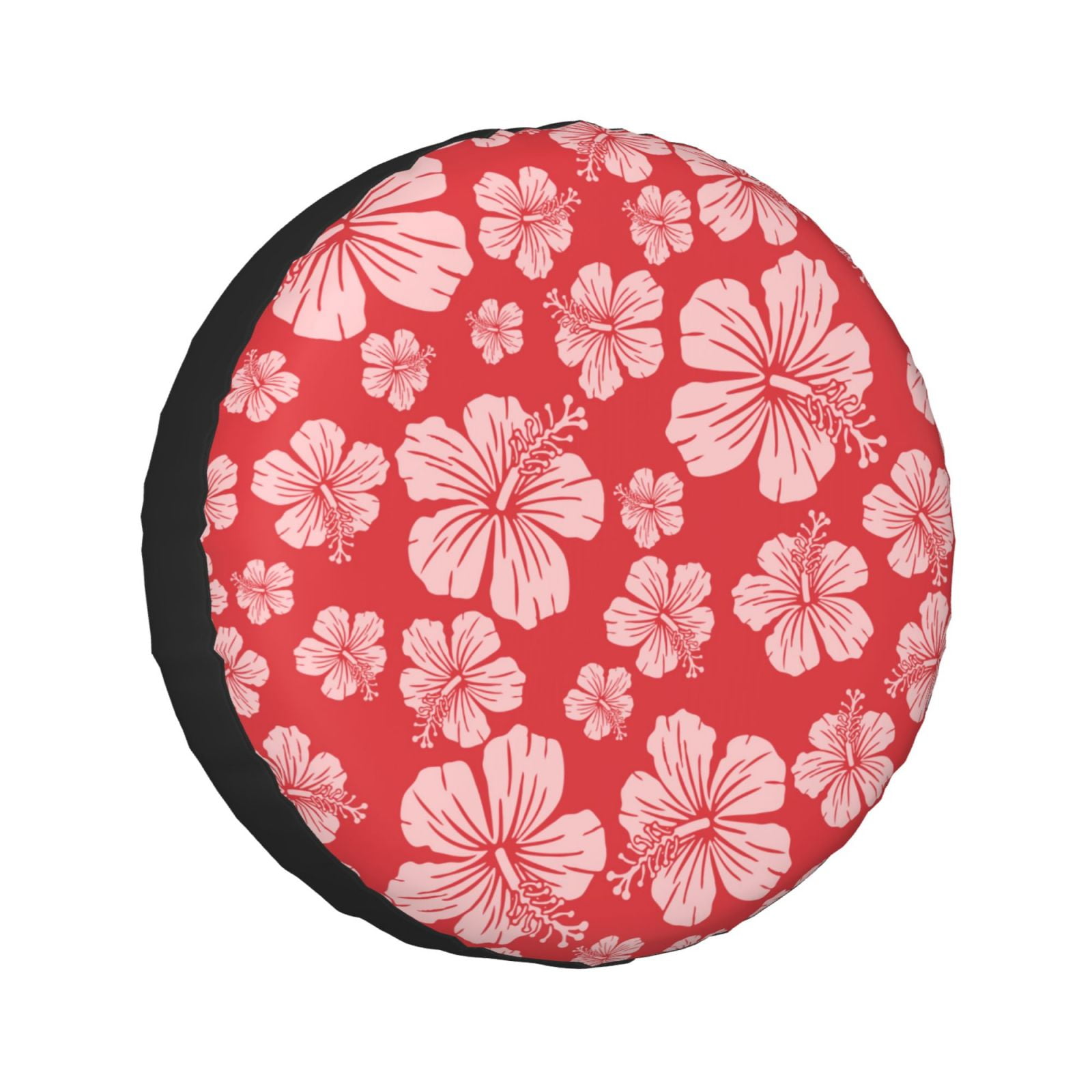 Kll Red Hibiscus Flower Tire Cover,Universal Wheel Tire Cover For ...