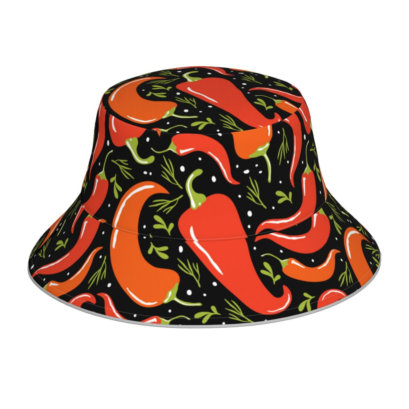 Kll Red Hot Chili Bucket Hat For Women Men Packable Travel Beach Sun ...