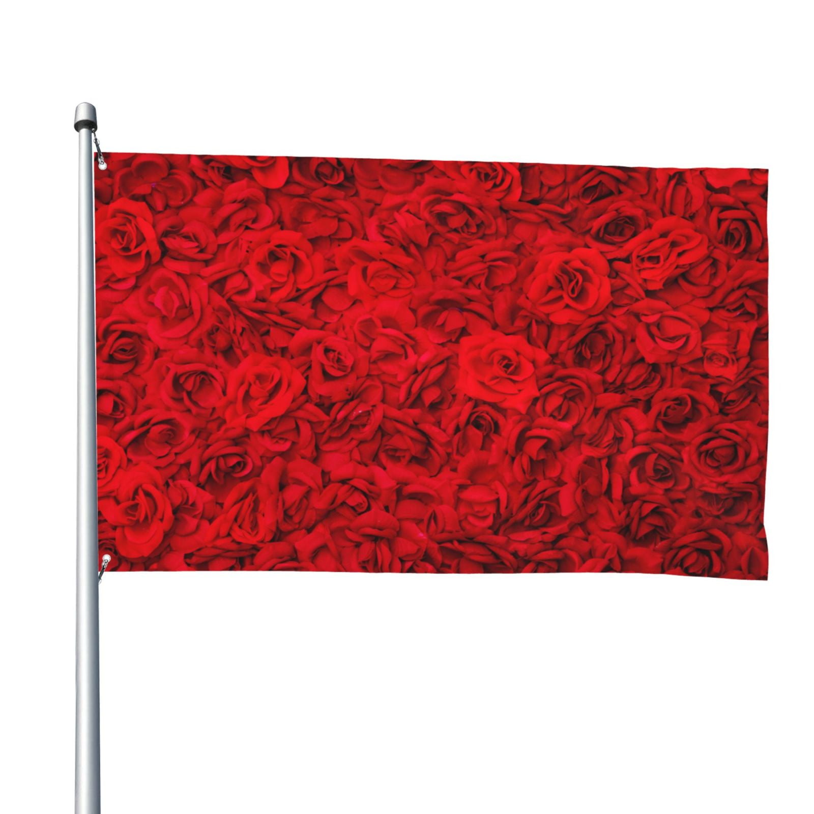 Kll Red Rose Flag 4x6 Ft Parade Party Flag Outdoor Flag Decorative Flag ...
