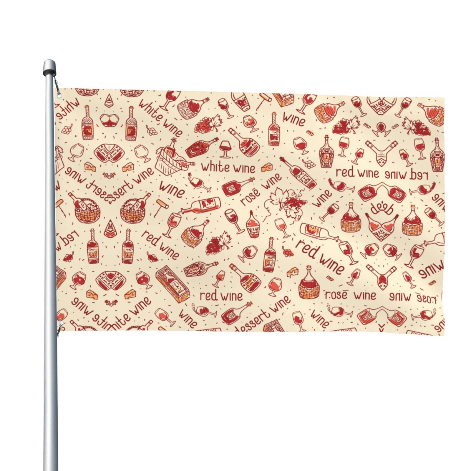 Kll Red Wine Flag 4x6 Ft Parade Party Flag Outdoor Flag Decorative Flag ...