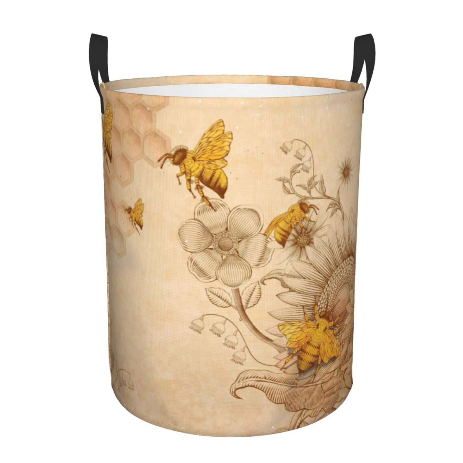 Kll Retro Hand Drawn Honey Bees And Sunflowers Waterproof Foldable ...