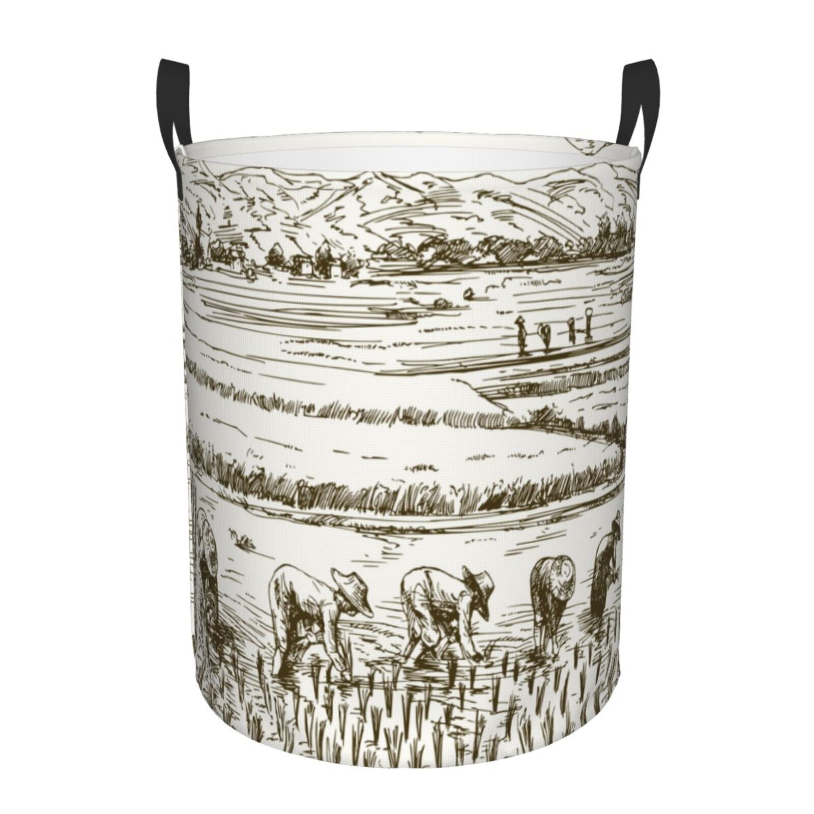Kll Rice Harvest Waterproof Foldable Laundry Hamper Bucket With Handles ...