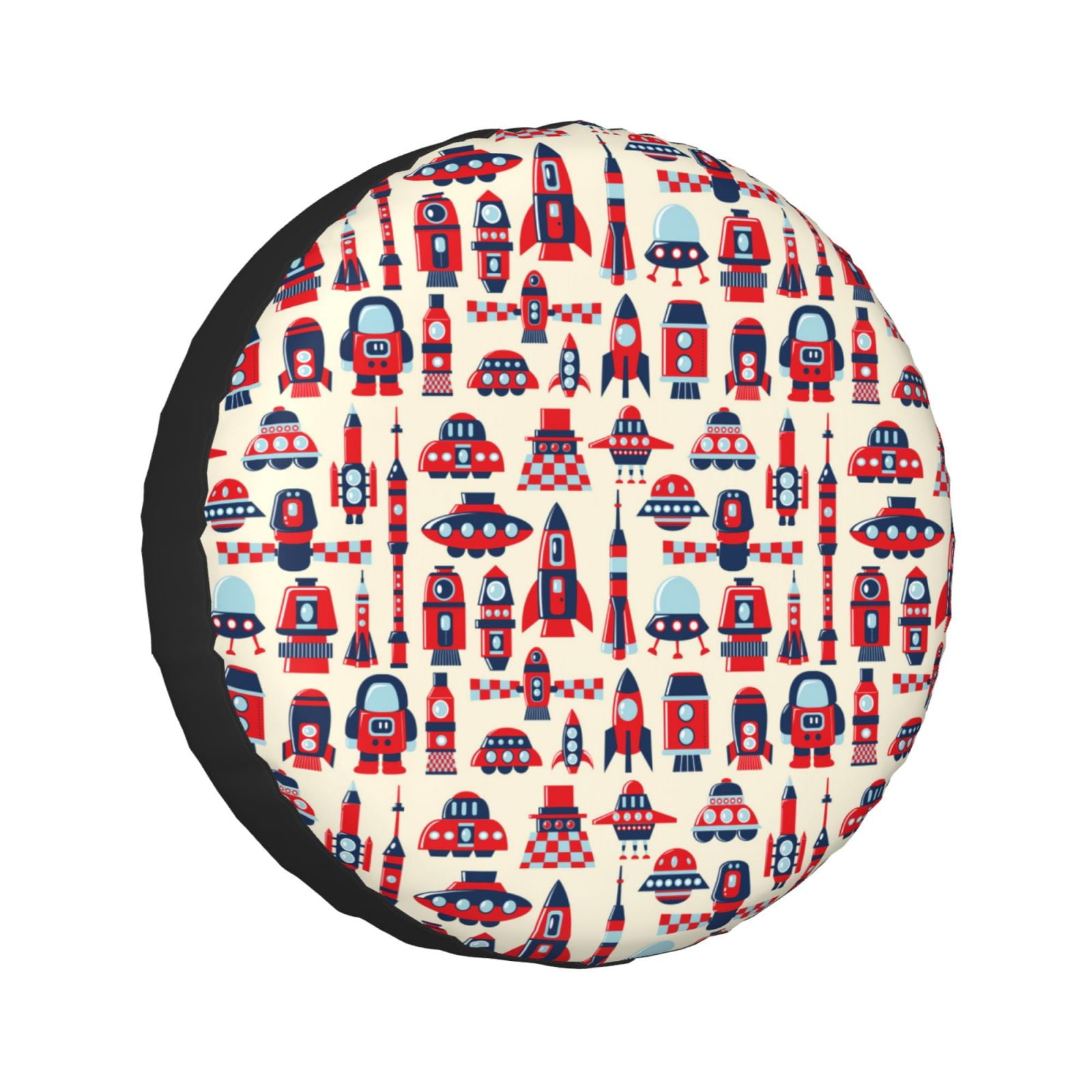 Kll Rocket Pattern Tire Cover,Universal Wheel Tire Cover For Trailer ...