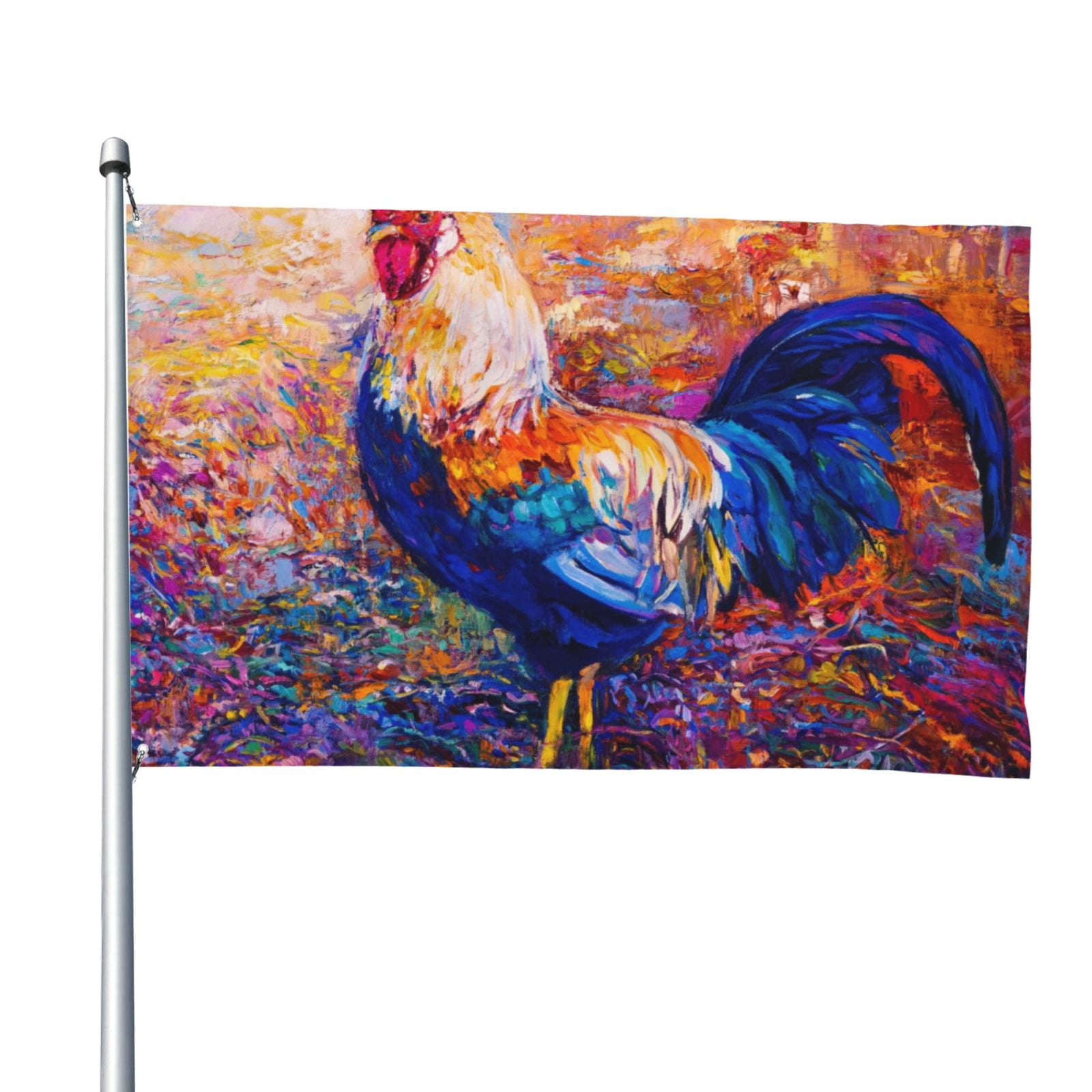 Kll Rooster Oil Painting Flag 4x6 Ft Parade Party Flag Outdoor Flag ...