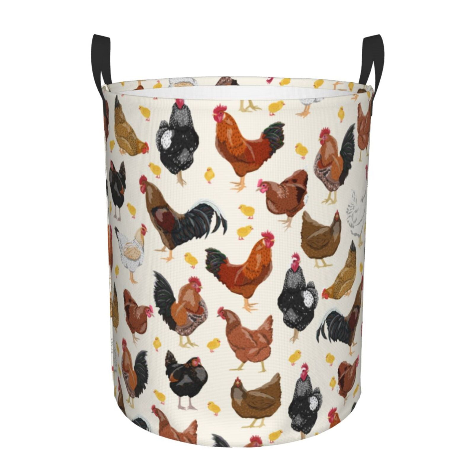 Kll Roosters And Chickens Waterproof Foldable Laundry Hamper Bucket ...
