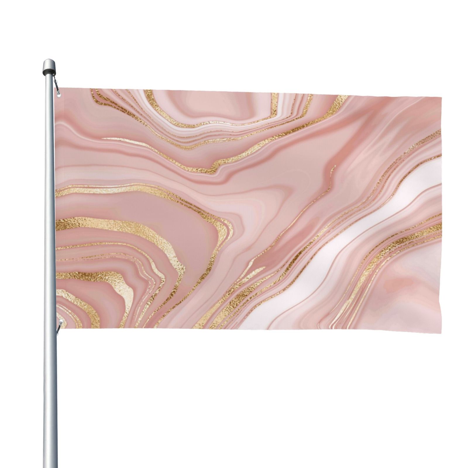 Kll Rose Gold Glitter Splatter Flag 4x6 Ft Parade Party Flag Outdoor ...