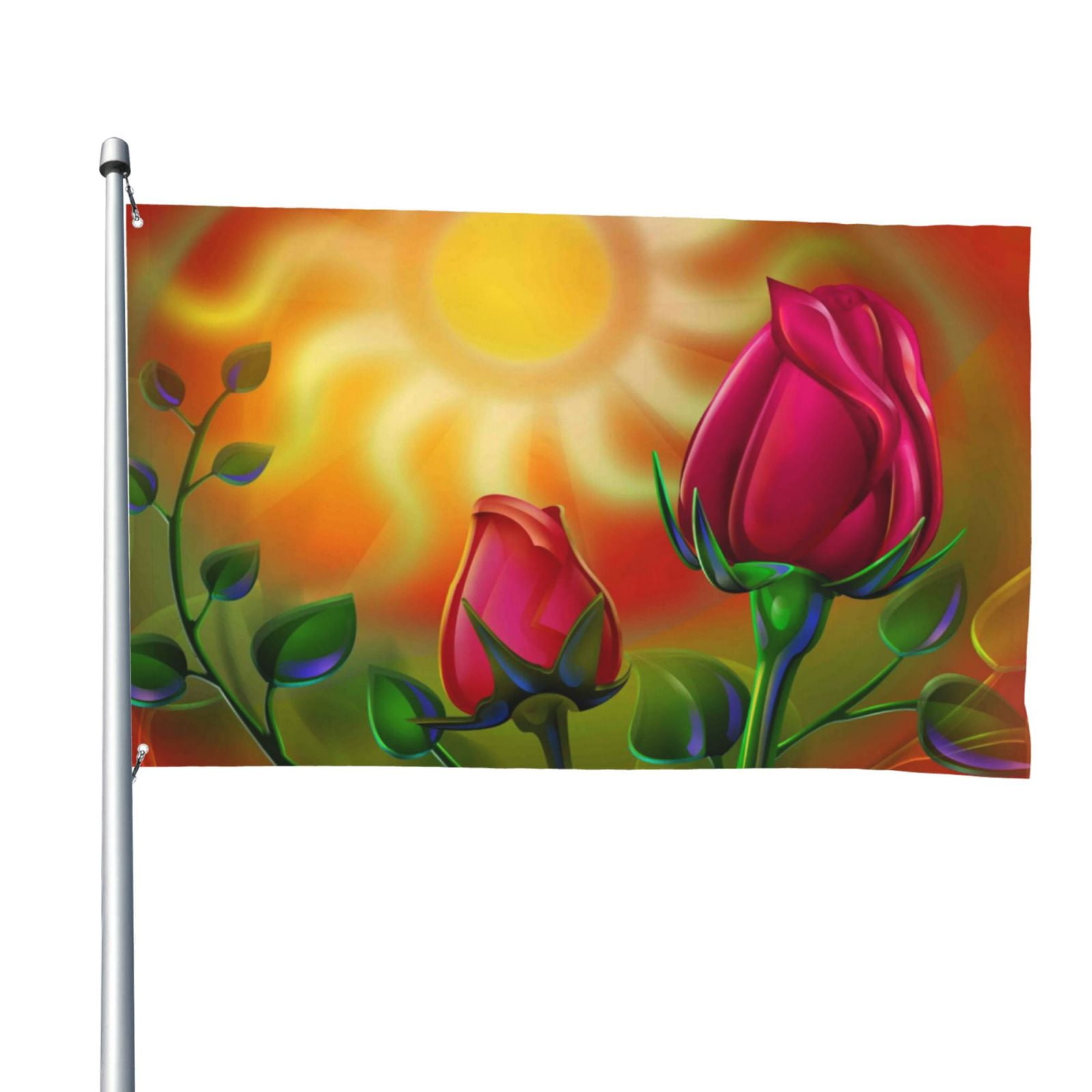 Kll Rose Psychedelic Flag 4x6 Ft Parade Party Flag Outdoor Flag ...