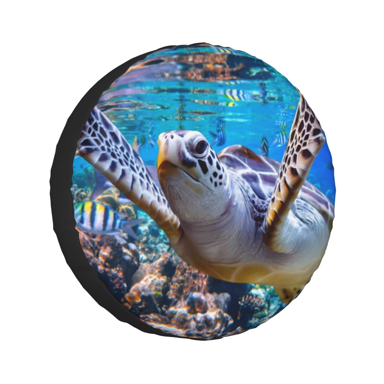 Kll Sea Turtle Swims Tire Cover,Universal Wheel Tire Cover For Trailer ...