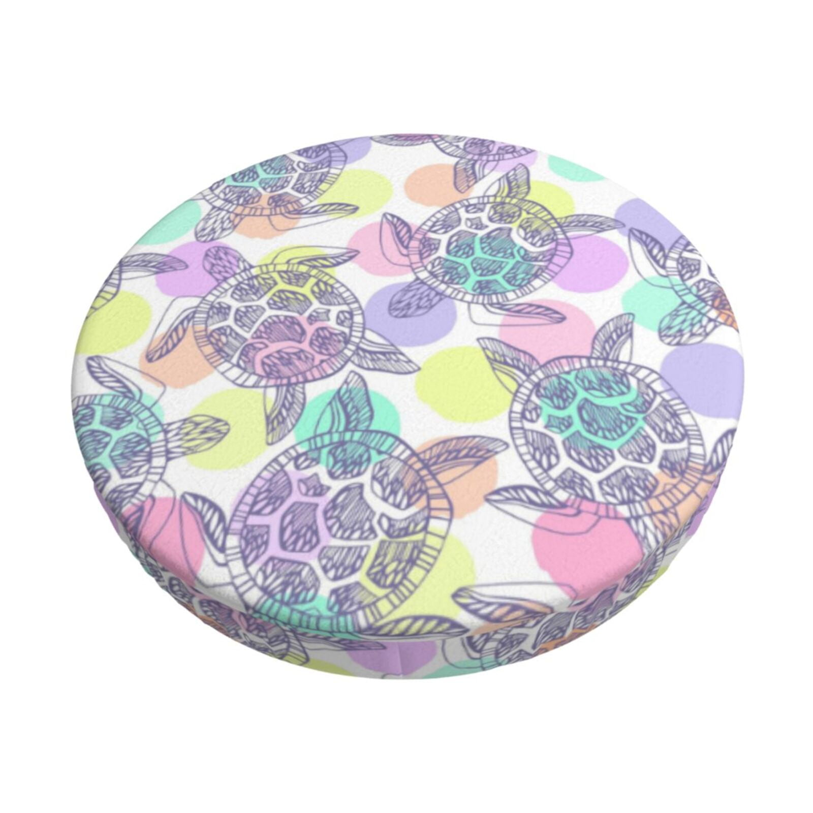 Kll Sea Turtles Round Bar Chair Cushion Cover 13 Inch,Bar Stool ...