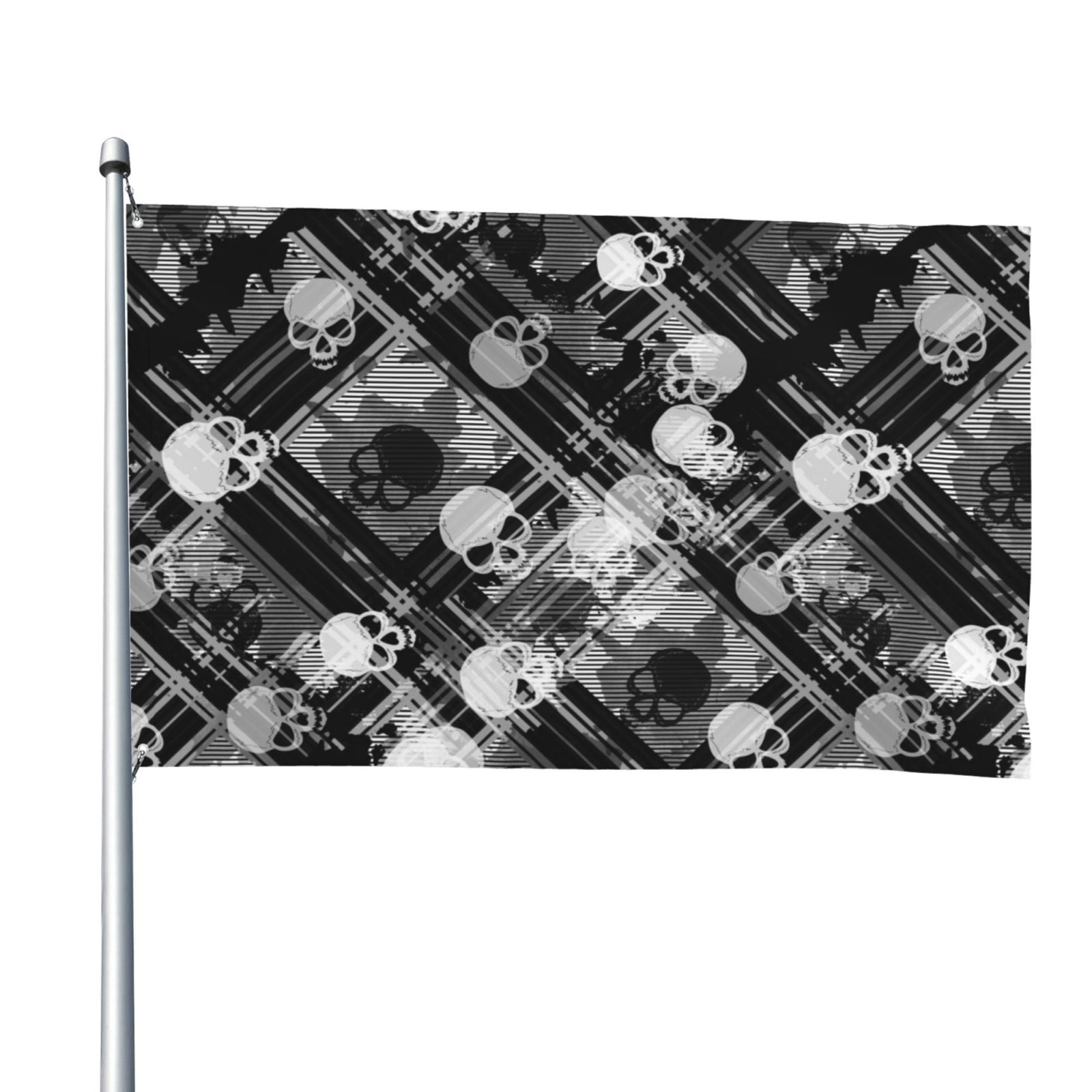 Kll Seamless Pattern With Skulls Flag 4x6 Ft Parade Party Flag Outdoor ...