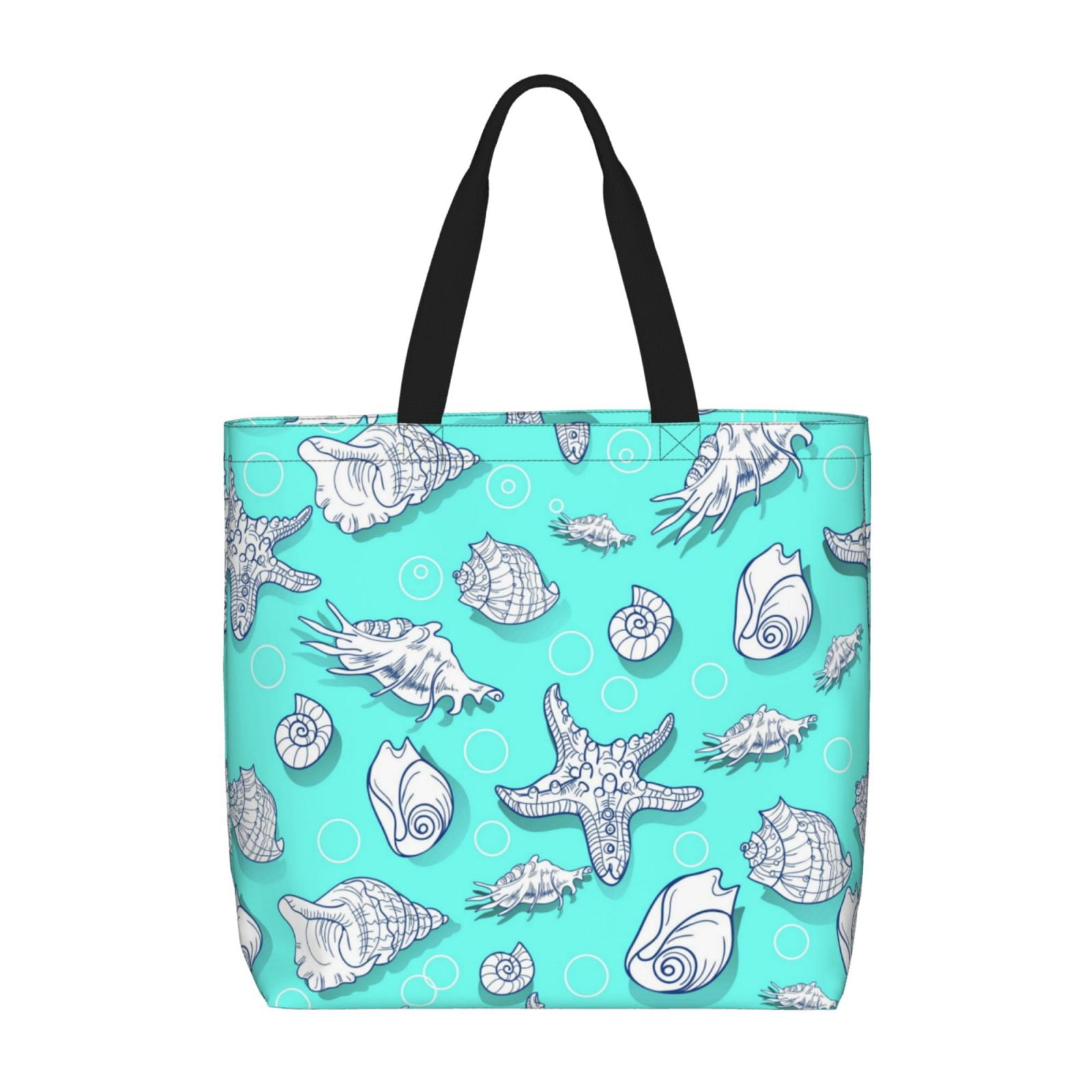 Kll Seashell And Starfish Pattern Aesthetic Tote Bag For Women Beach ...