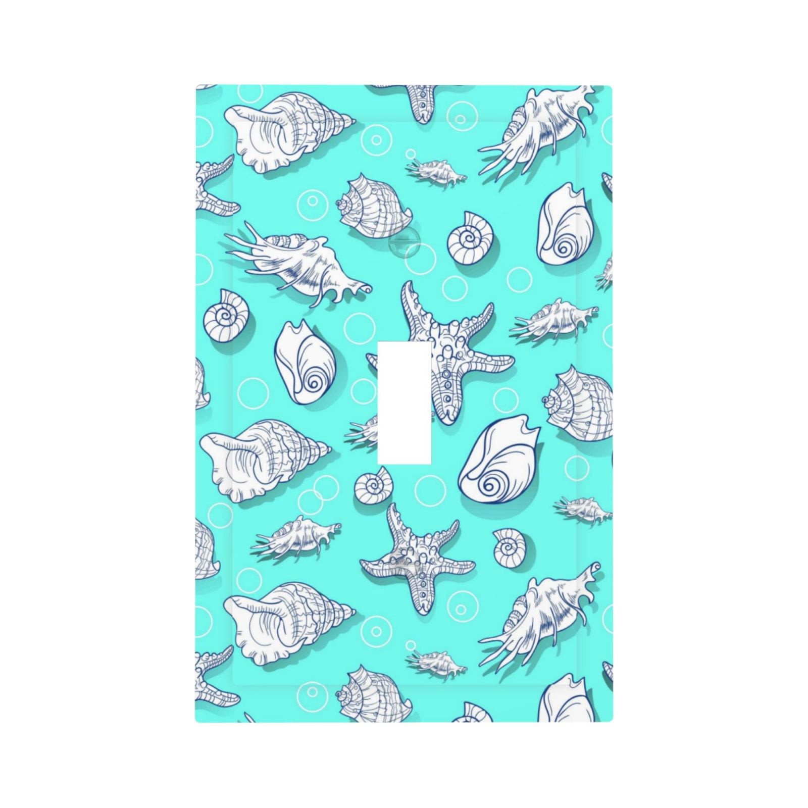 Kll Seashell And Starfish Wall Plate,Gloss Finish,Standard Size 1 - 5 ...