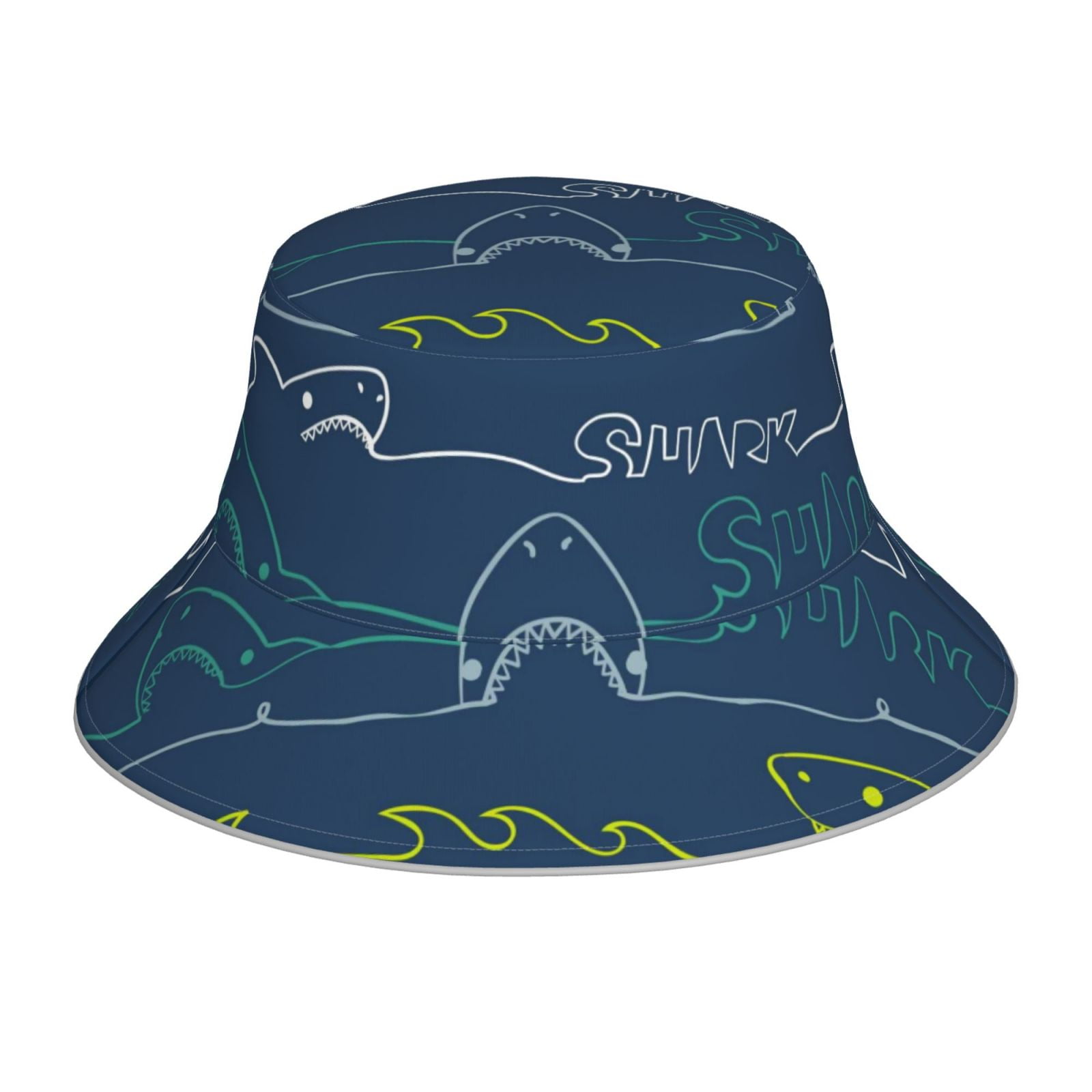 Kll Shark Bucket Hat For Women Men Packable Travel Beach Sun Hat ...