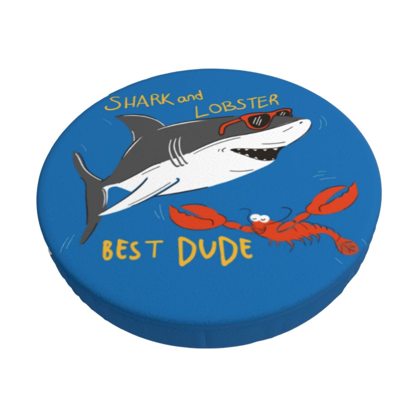 Kll Shark With Sunglasses And Lobste Round Bar Chair Cushion Cover 12 ...