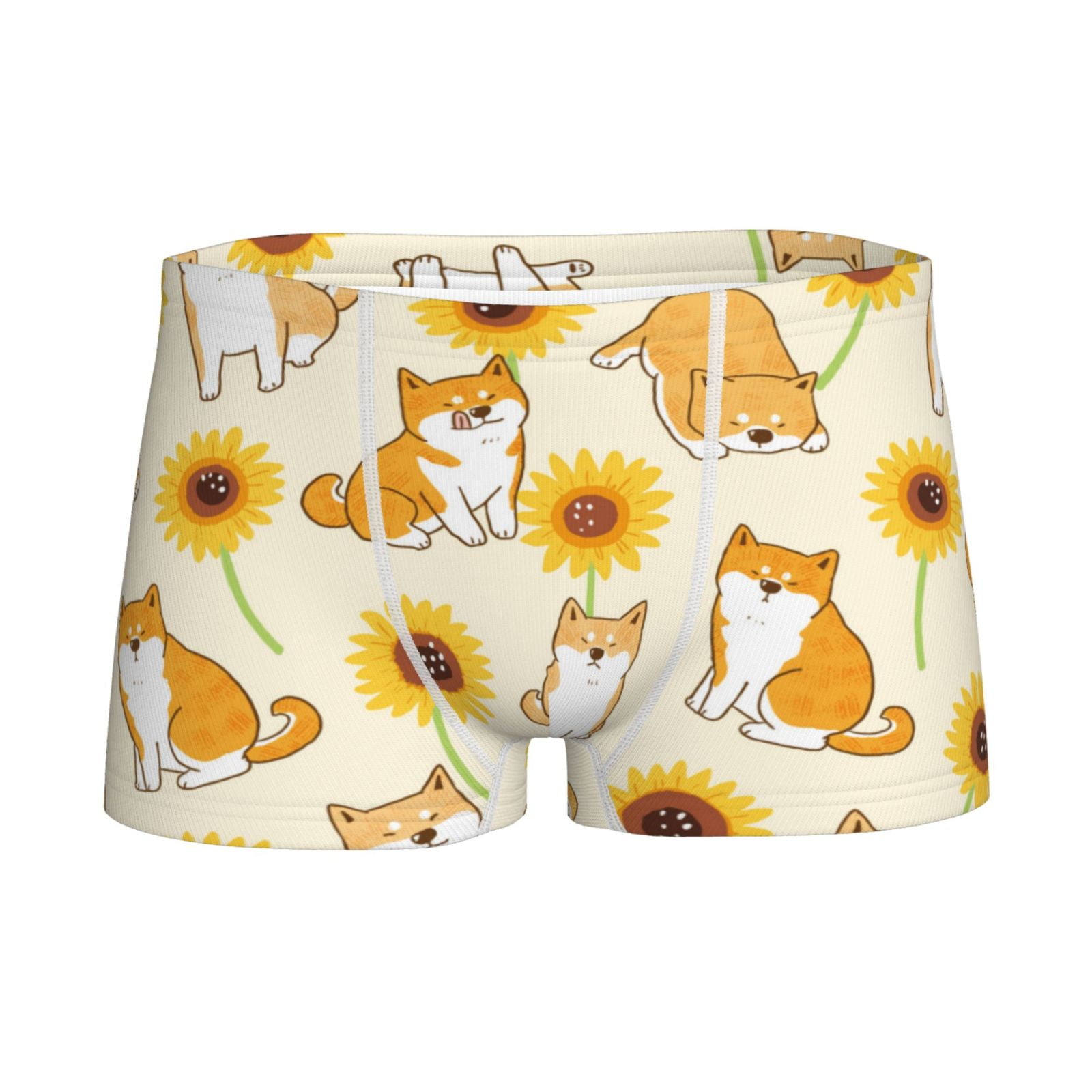 Kll Shiba Inu Dog And Sunflower Underwear Boys' Boxer Briefs Shorts ...