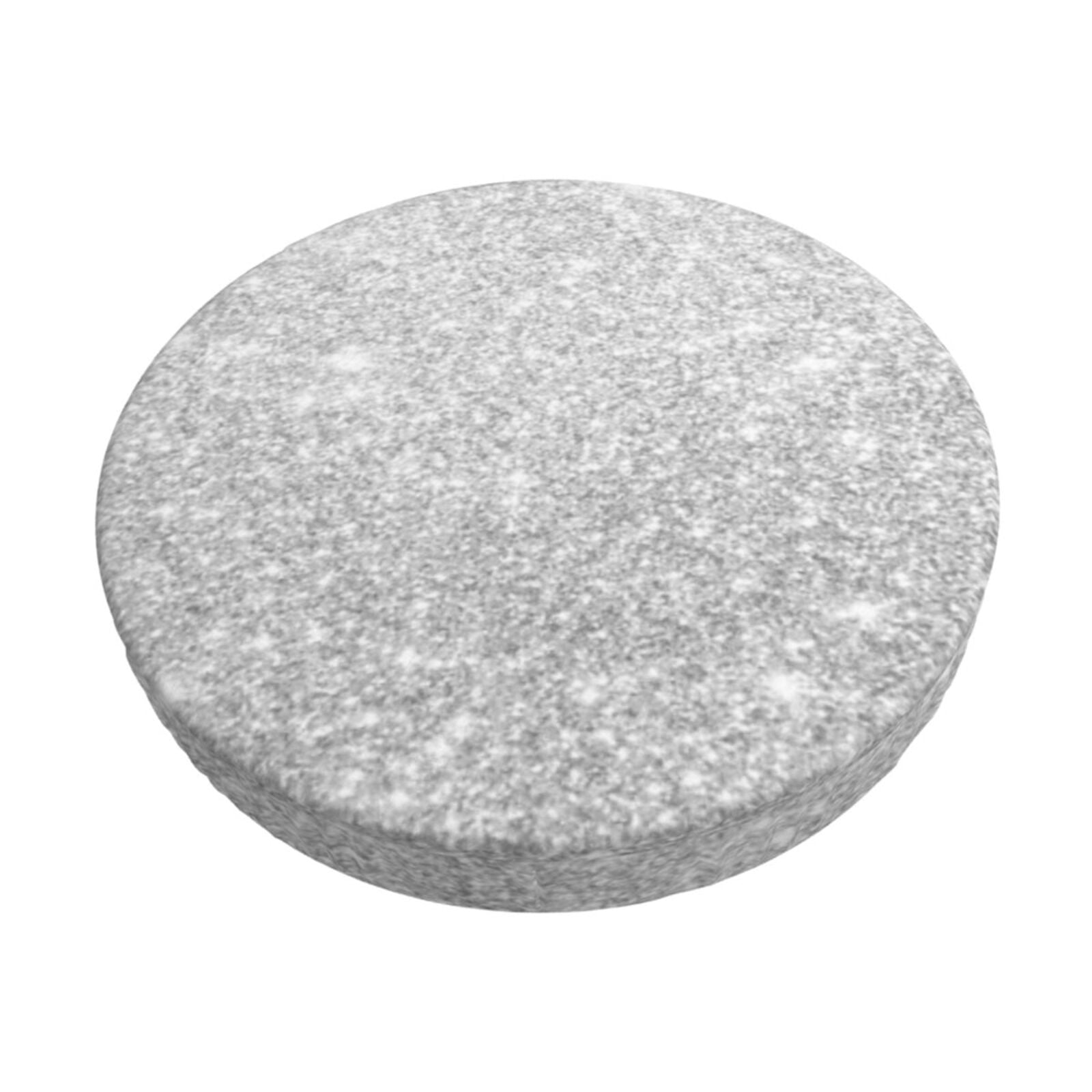 Kll Silver Glitter Round Bar Chair Cushion Cover 13 Inch,Bar Stool ...
